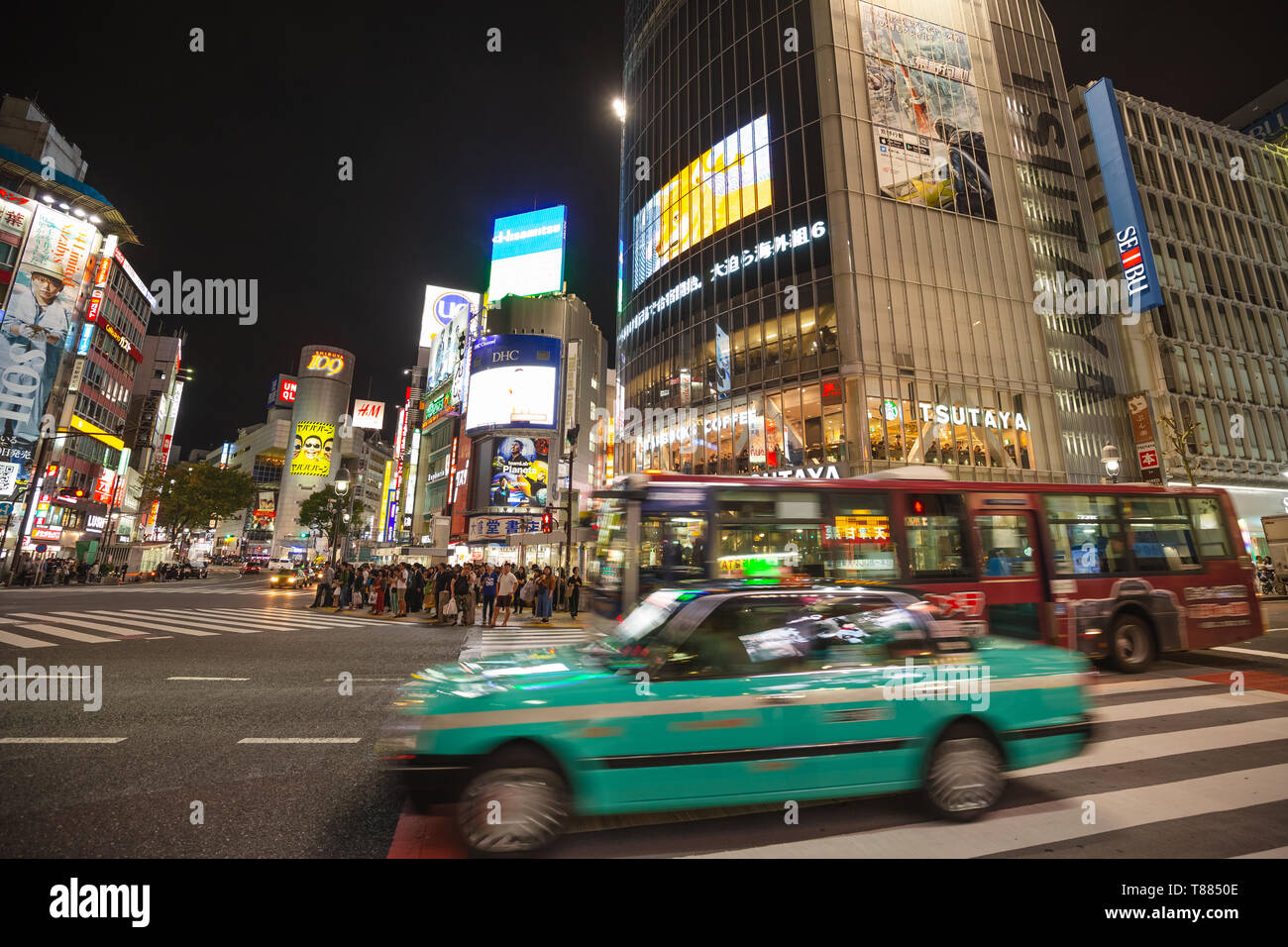 tokyo,japan - oct,8,2018:Shibuya crossroad is the one of the most ...