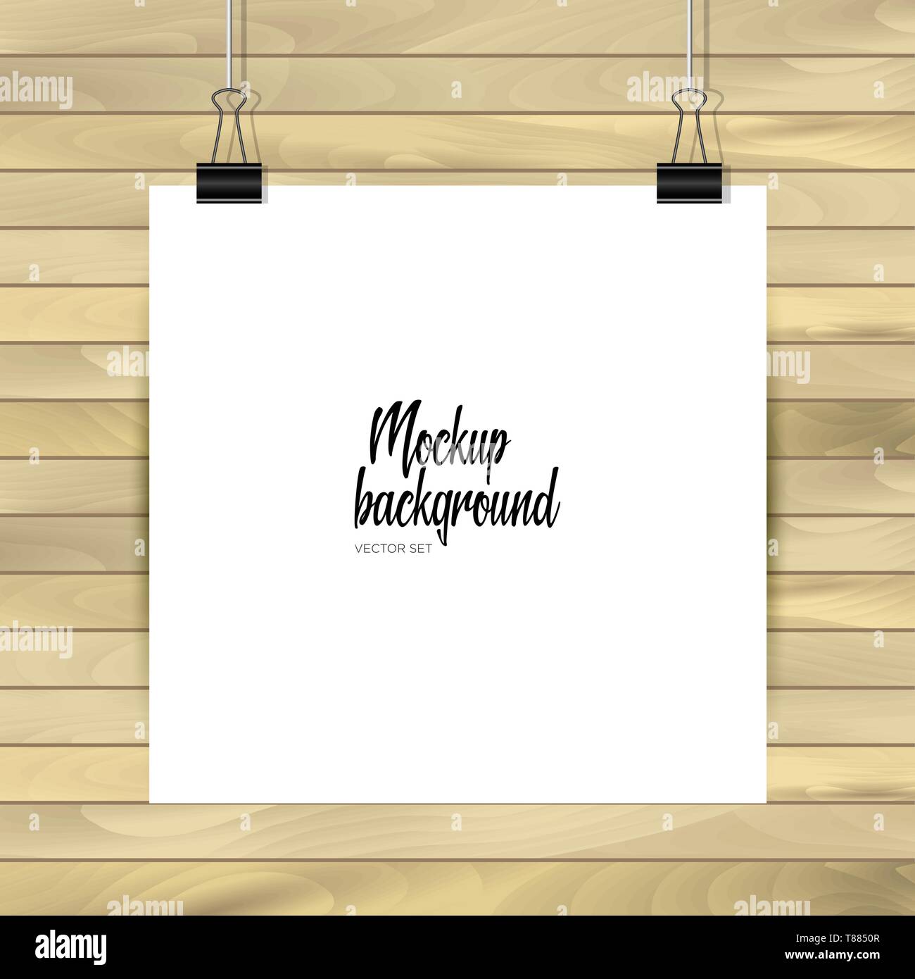 Empty paper sheet. Square format paper with shadows on the layout on ...