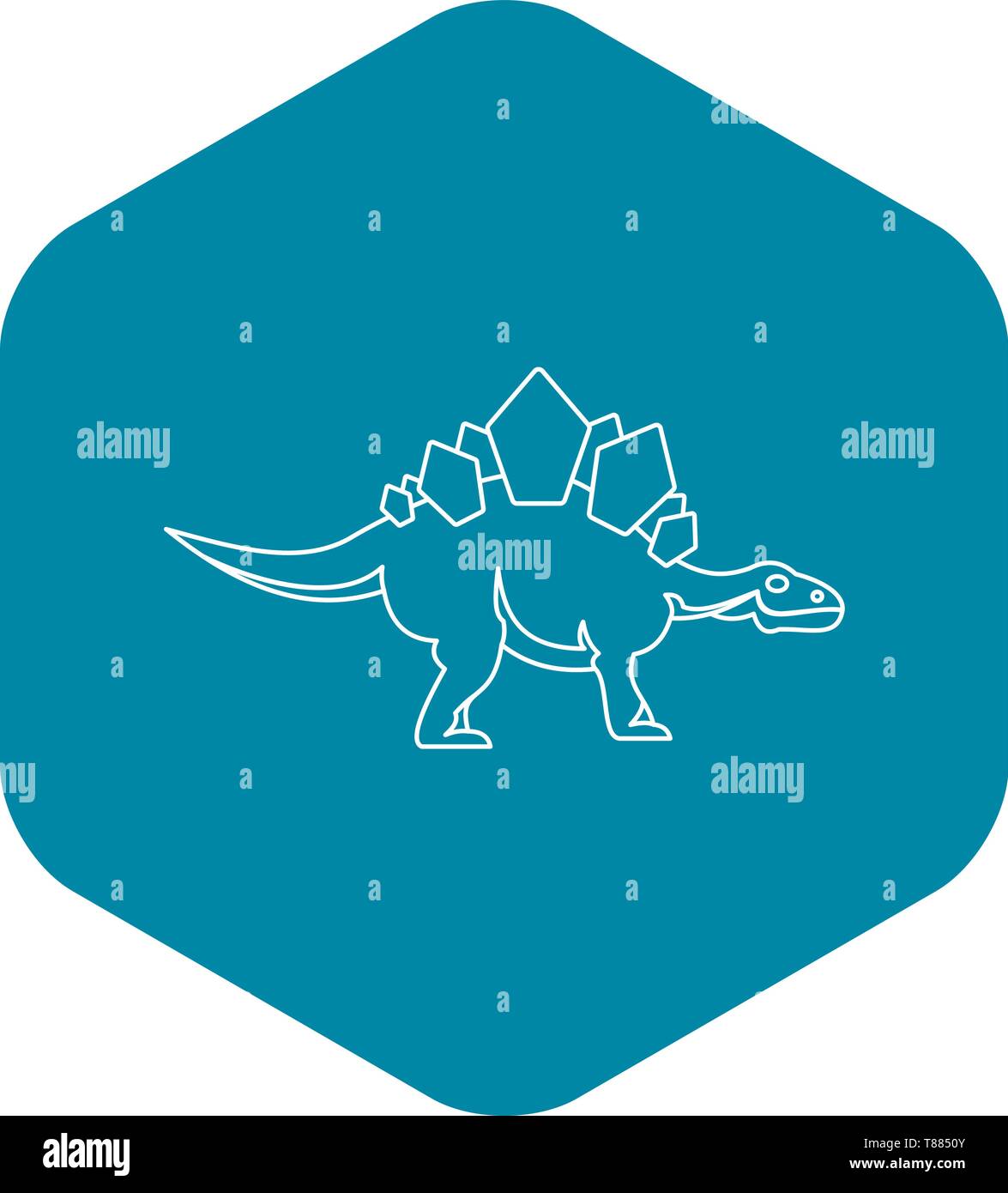 Stegosaurus icon, outline style Stock Vector Image & Art - Alamy