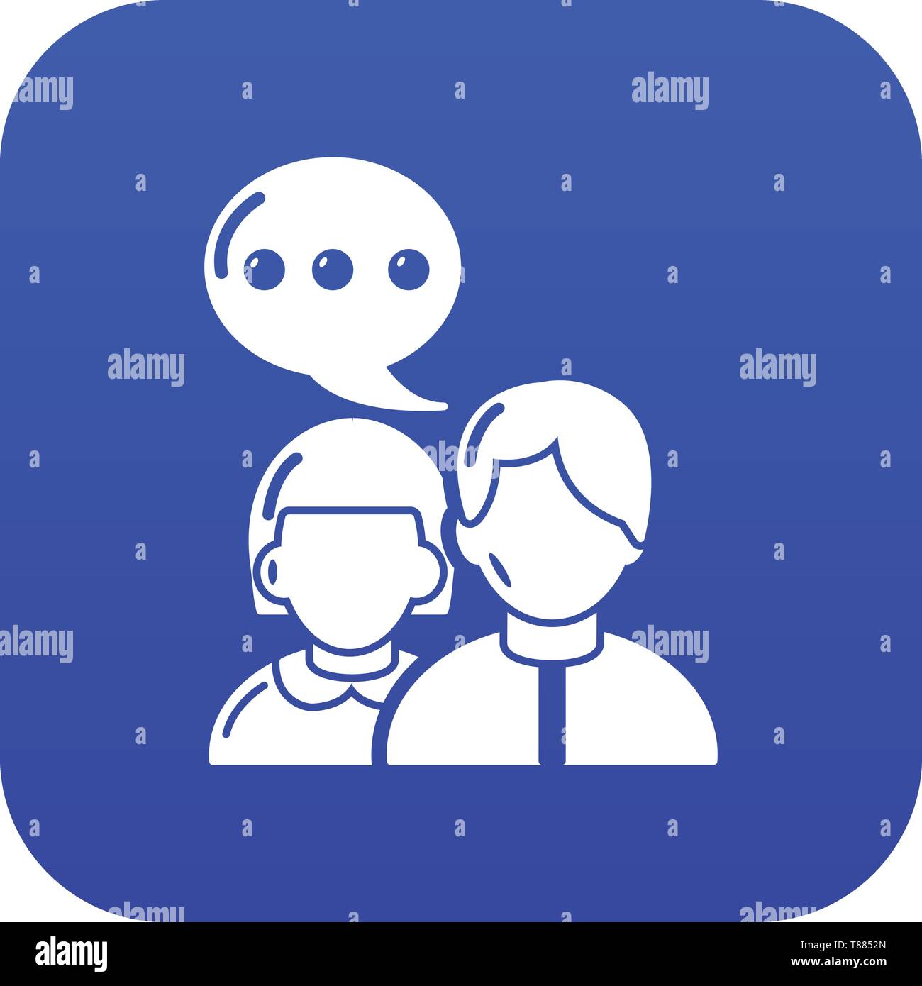 People conversation icon blue vector Stock Vector Image & Art - Alamy