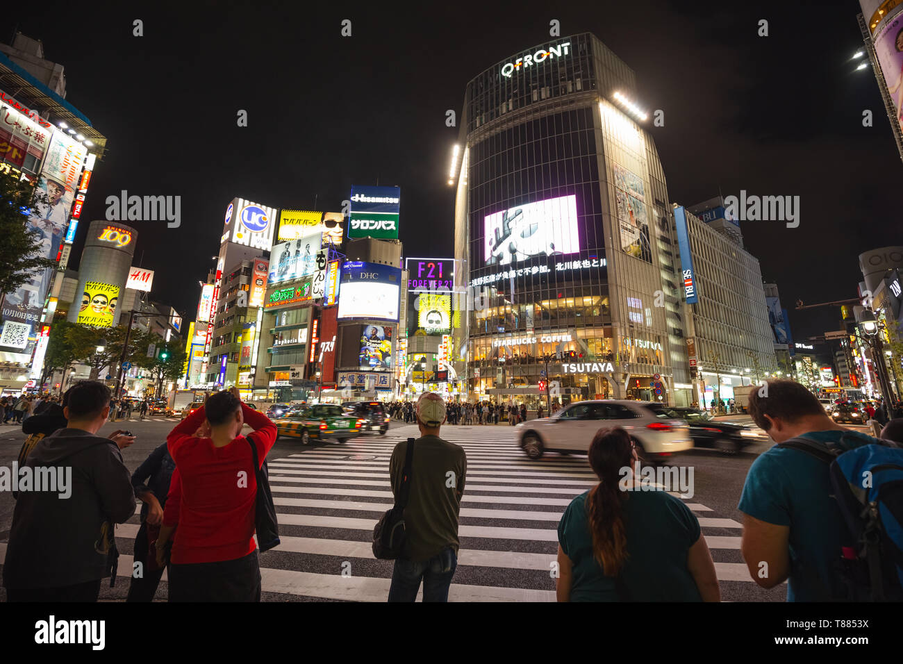 tokyo,japan - oct,8,2018:Shibuya crossroad is the one of the most ...