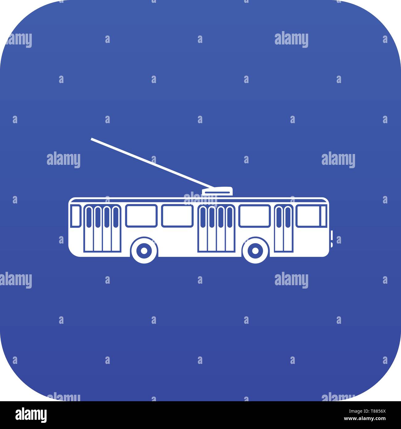 Trolleybus icon digital blue Stock Vector Image & Art - Alamy