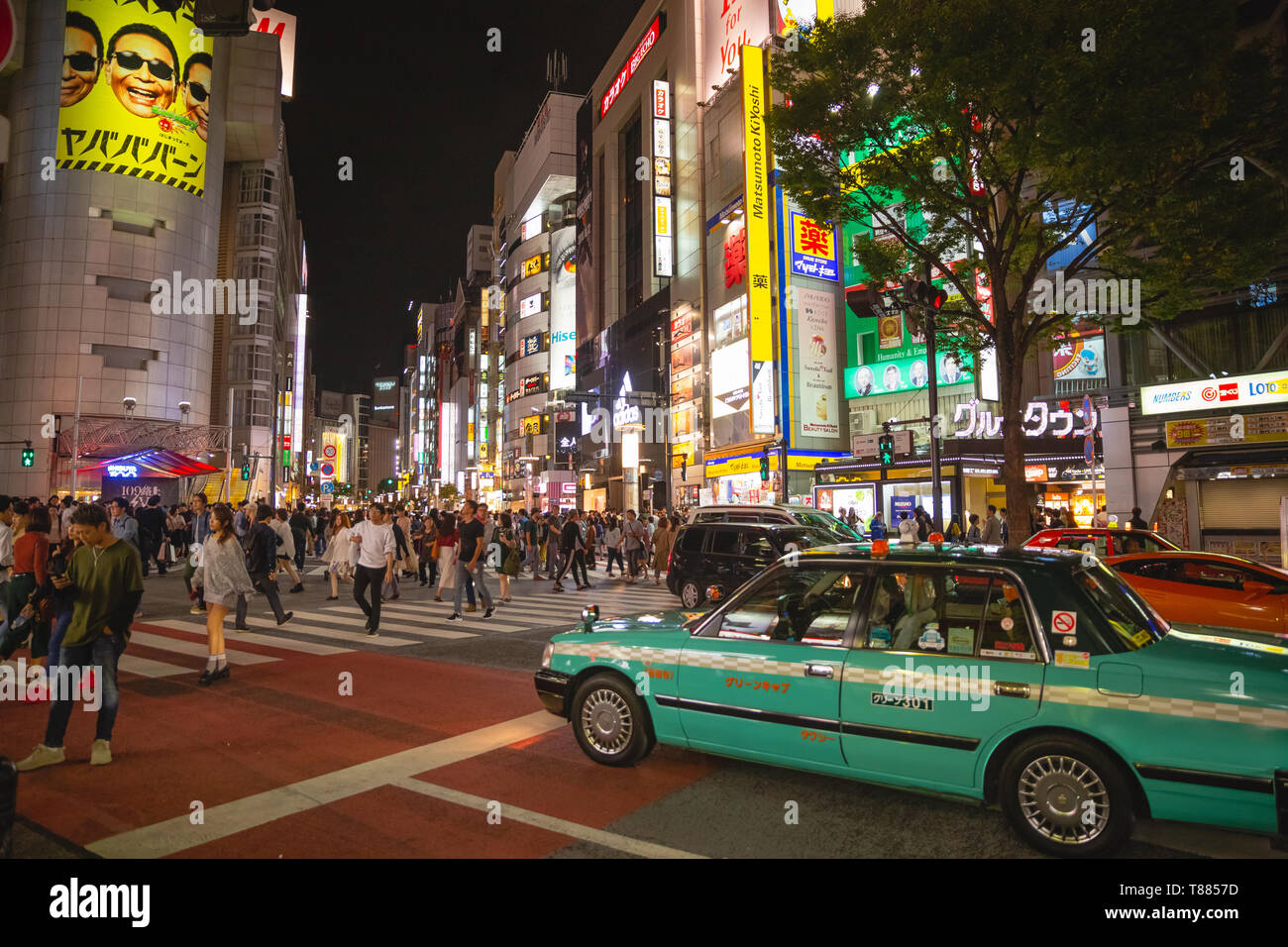 tokyo,japan - oct,8,2018:Shibuya crossroad is the one of the most ...