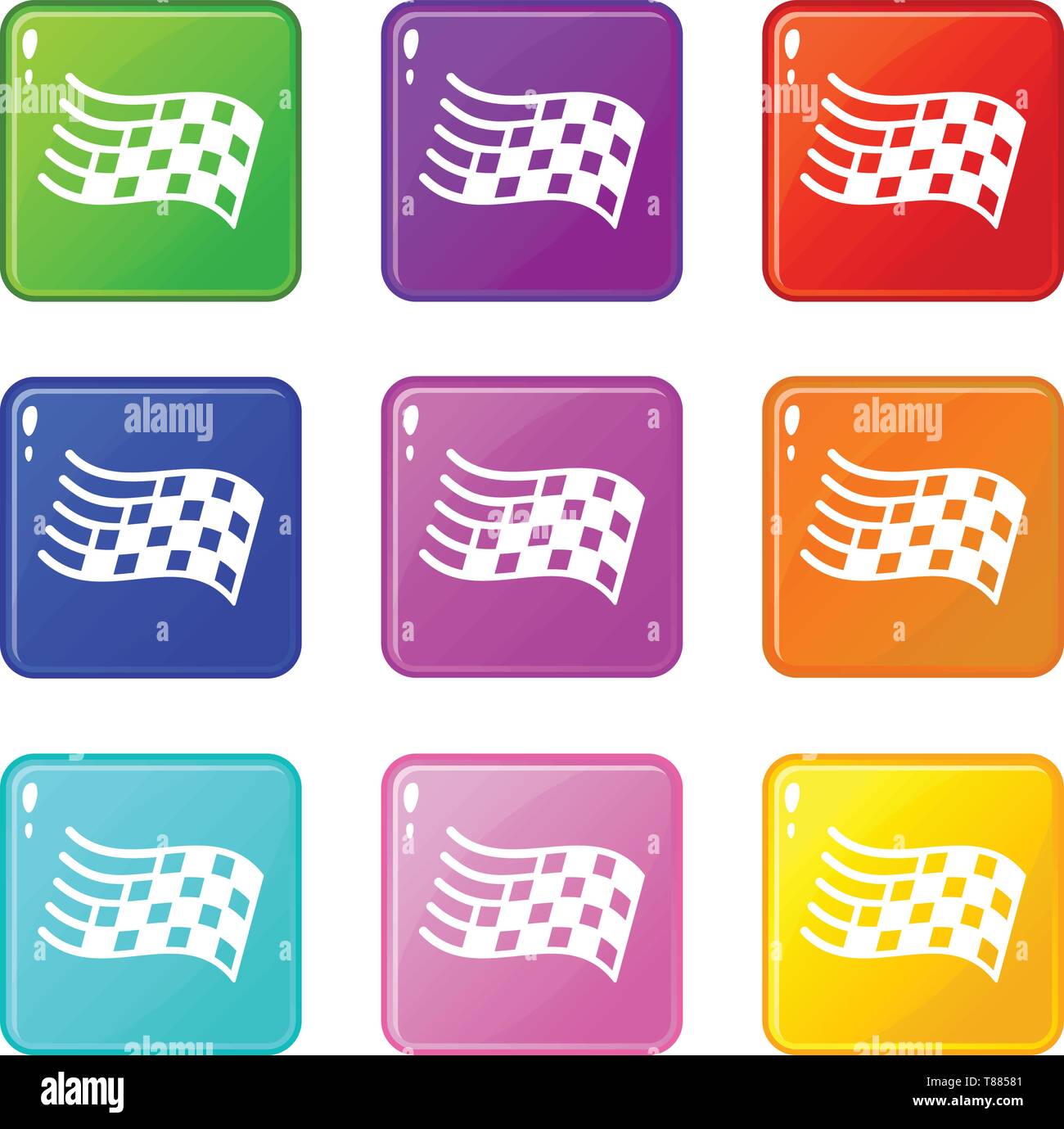 Finish flag icons set 9 color collection Stock Vector Image & Art - Alamy