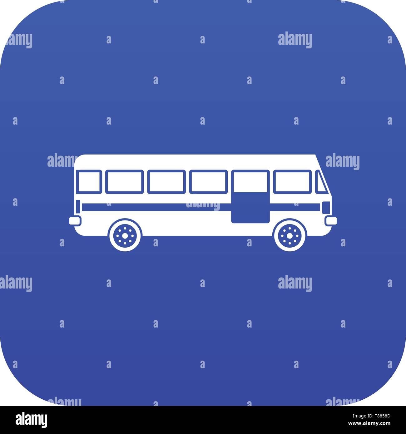 Bus icon digital blue Stock Vector Image & Art - Alamy