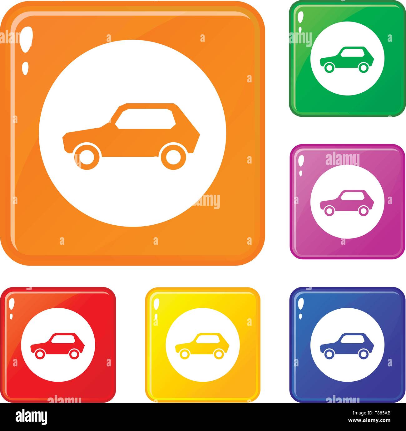 Only motor vehicles allowed road sign icons set vector color Stock ...