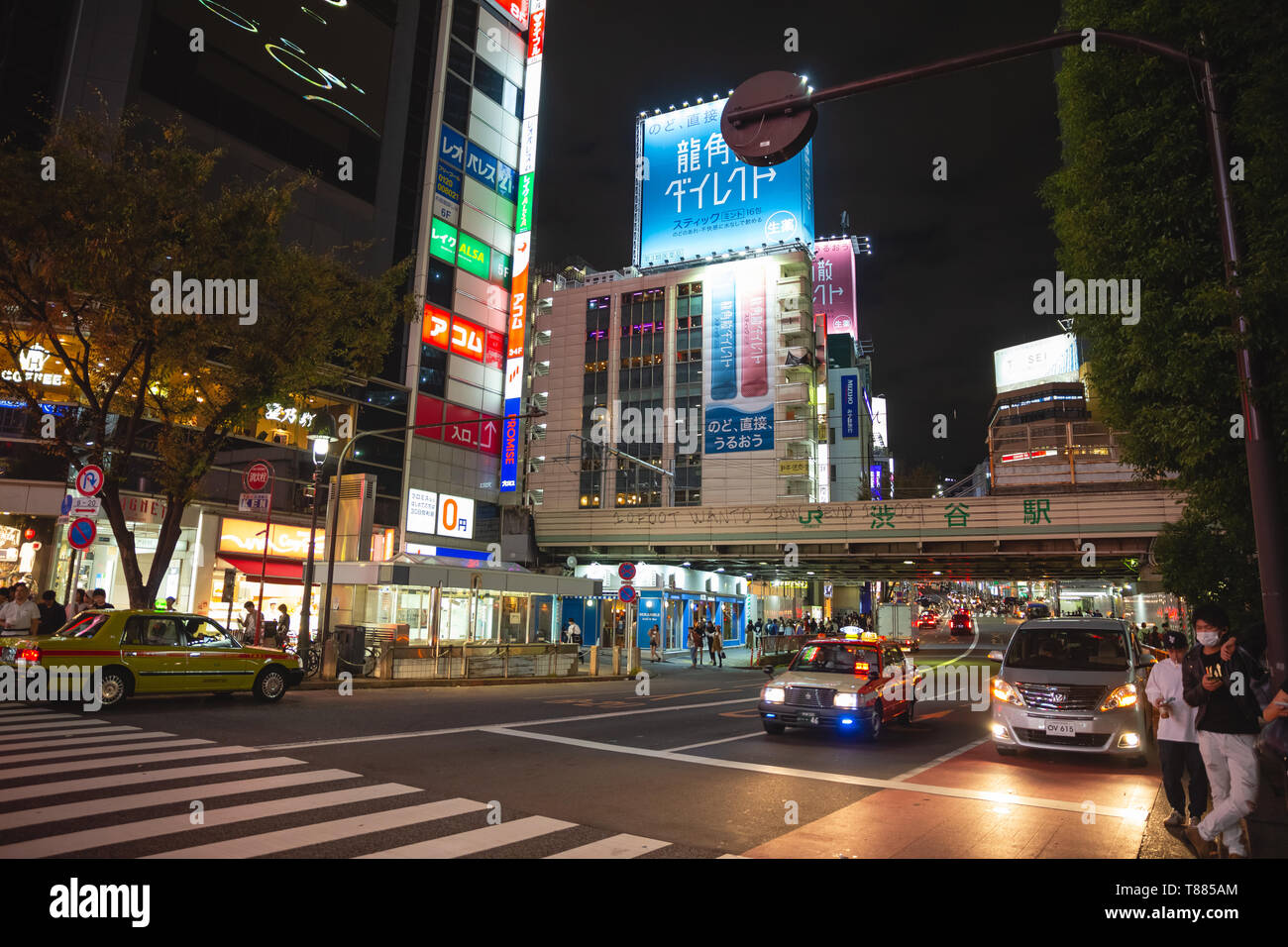 tokyo,japan - oct,8,2018:Shibuya crossroad is the one of the most ...