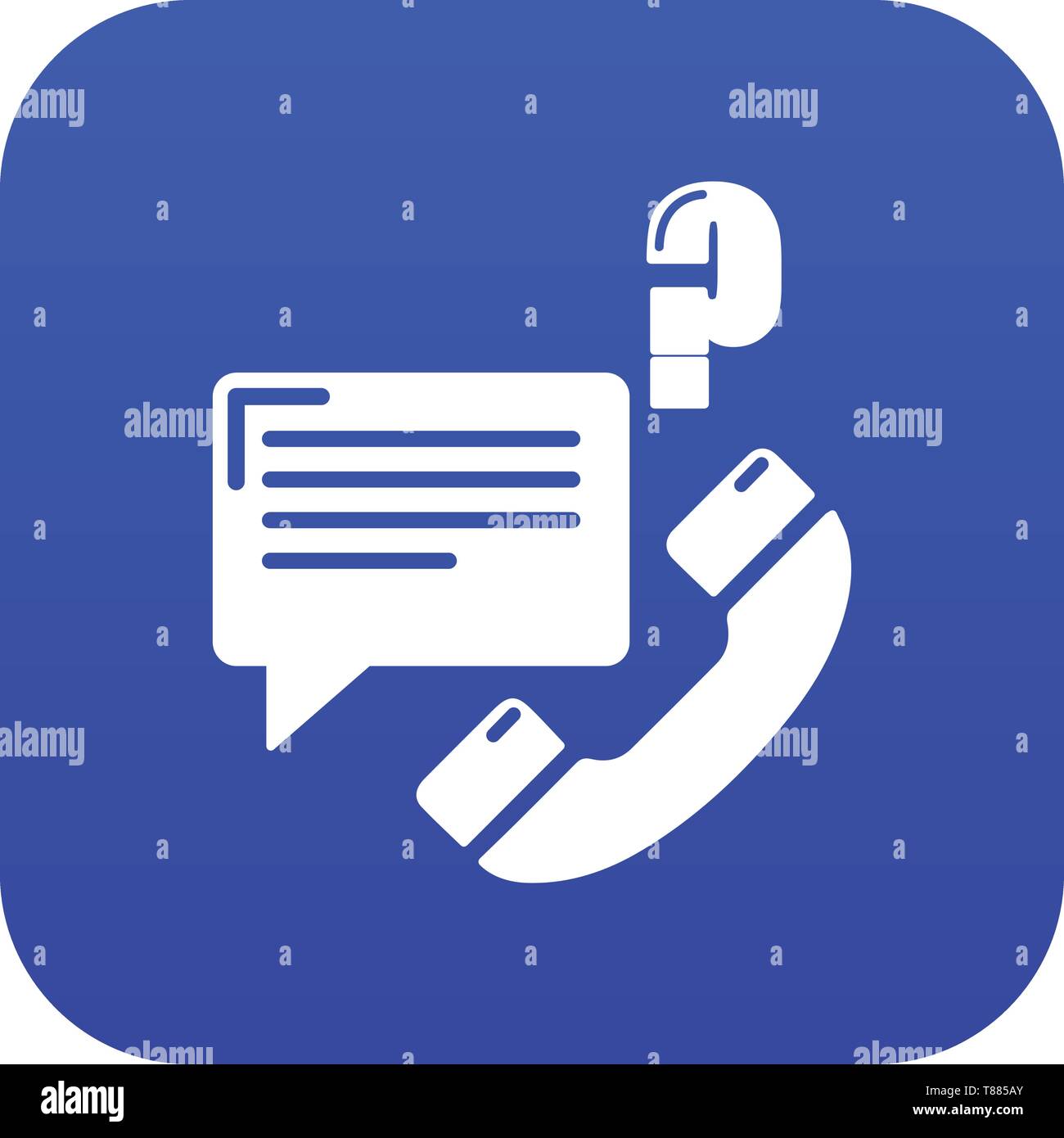 Telephone calls icon blue vector Stock Vector Image & Art - Alamy