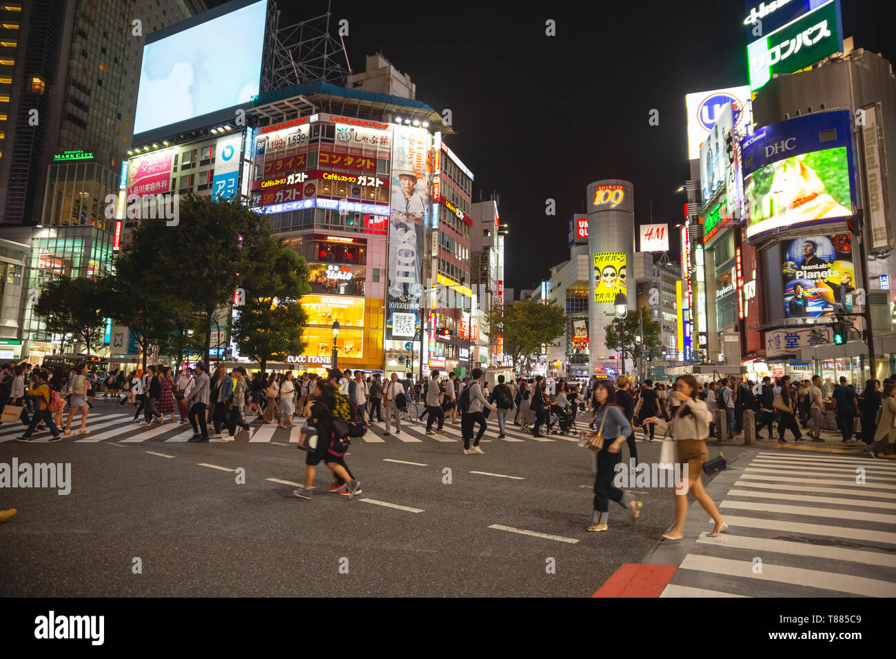 tokyo,japan - oct,8,2018:Shibuya crossroad is the one of the most ...