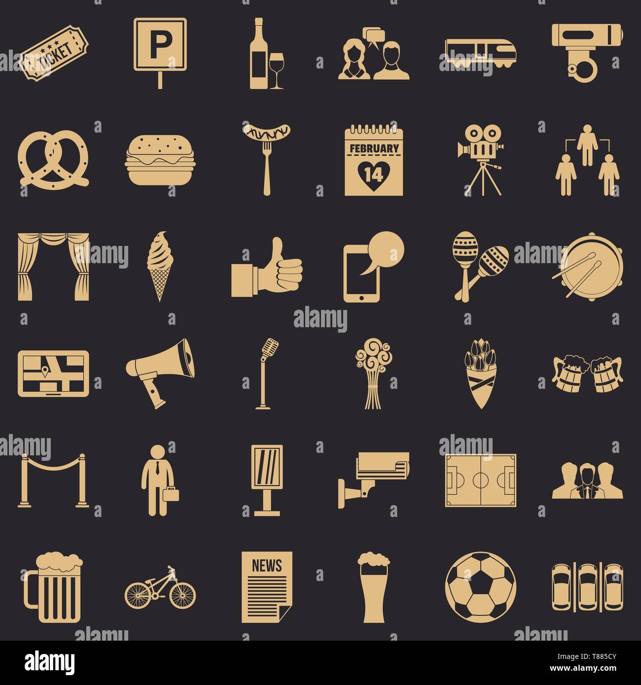 Conversation icons set, simple style Stock Vector Image & Art - Alamy