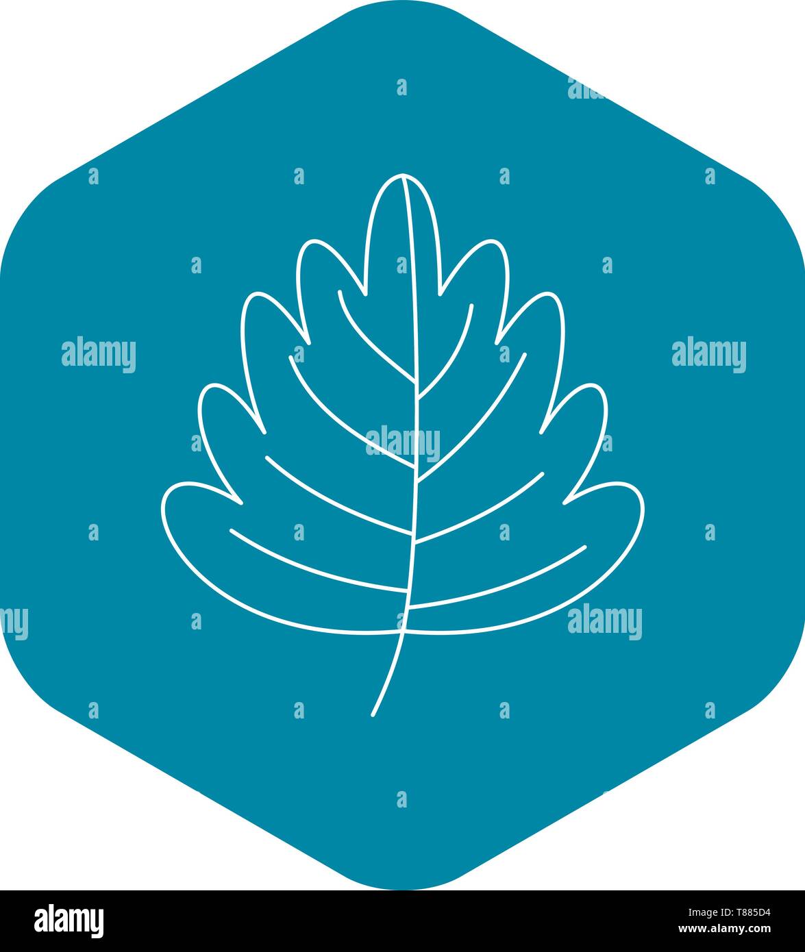 Leaf icon, outline style Stock Vector Image & Art - Alamy