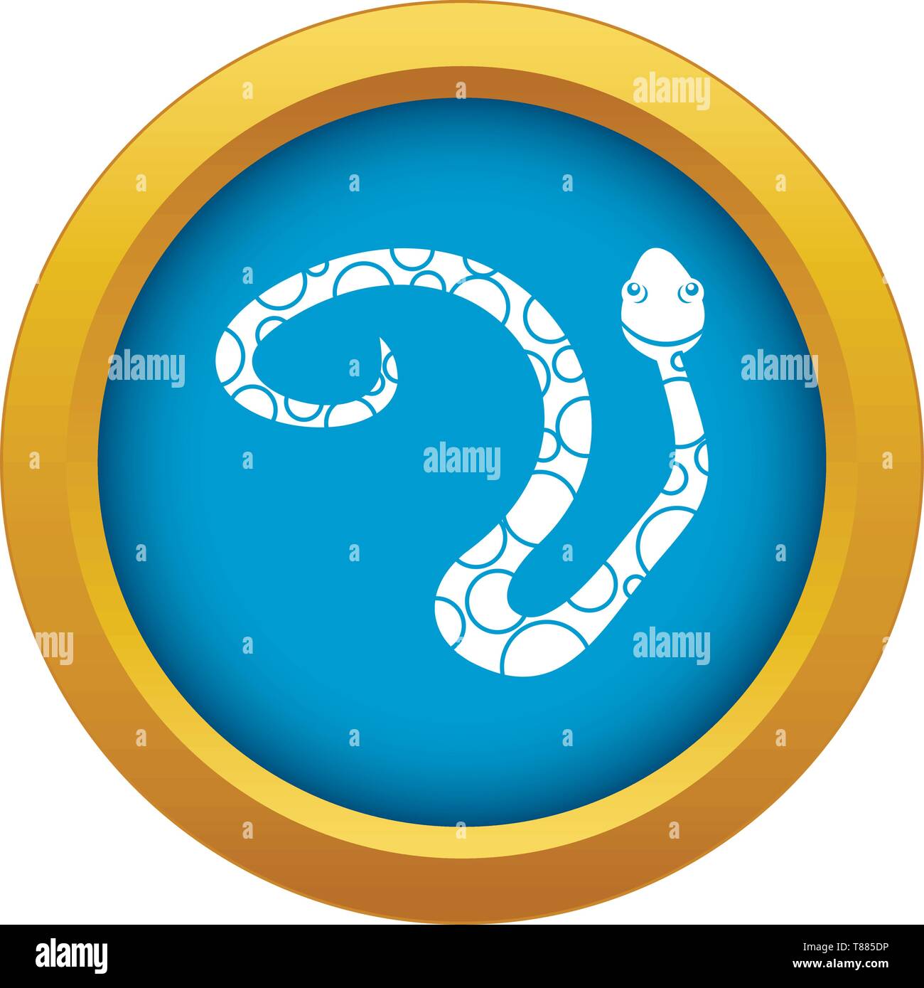 Spotted snake icon blue vector isolated Stock Vector Image & Art - Alamy