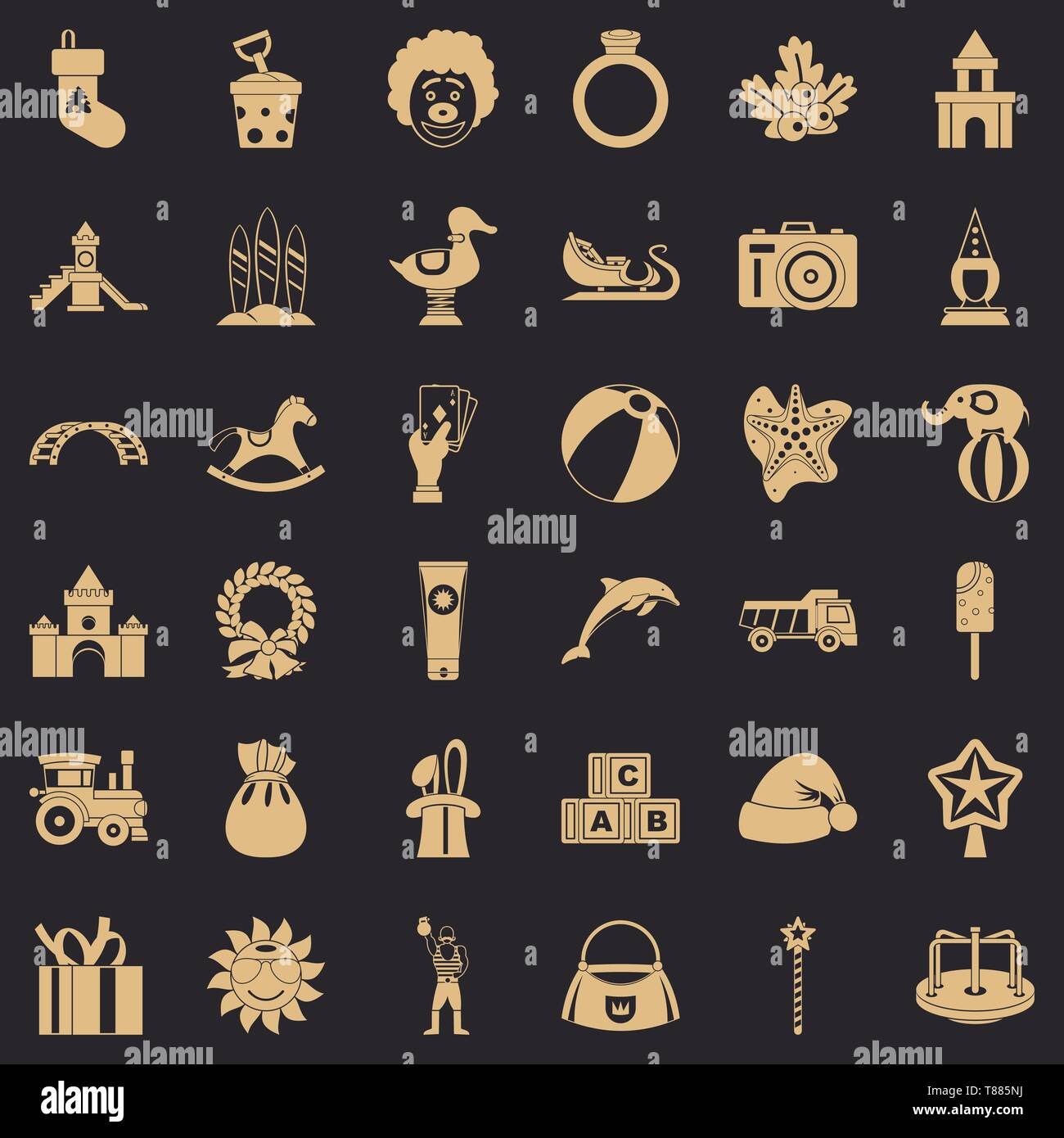Elephant icons set, simple style Stock Vector Image & Art - Alamy