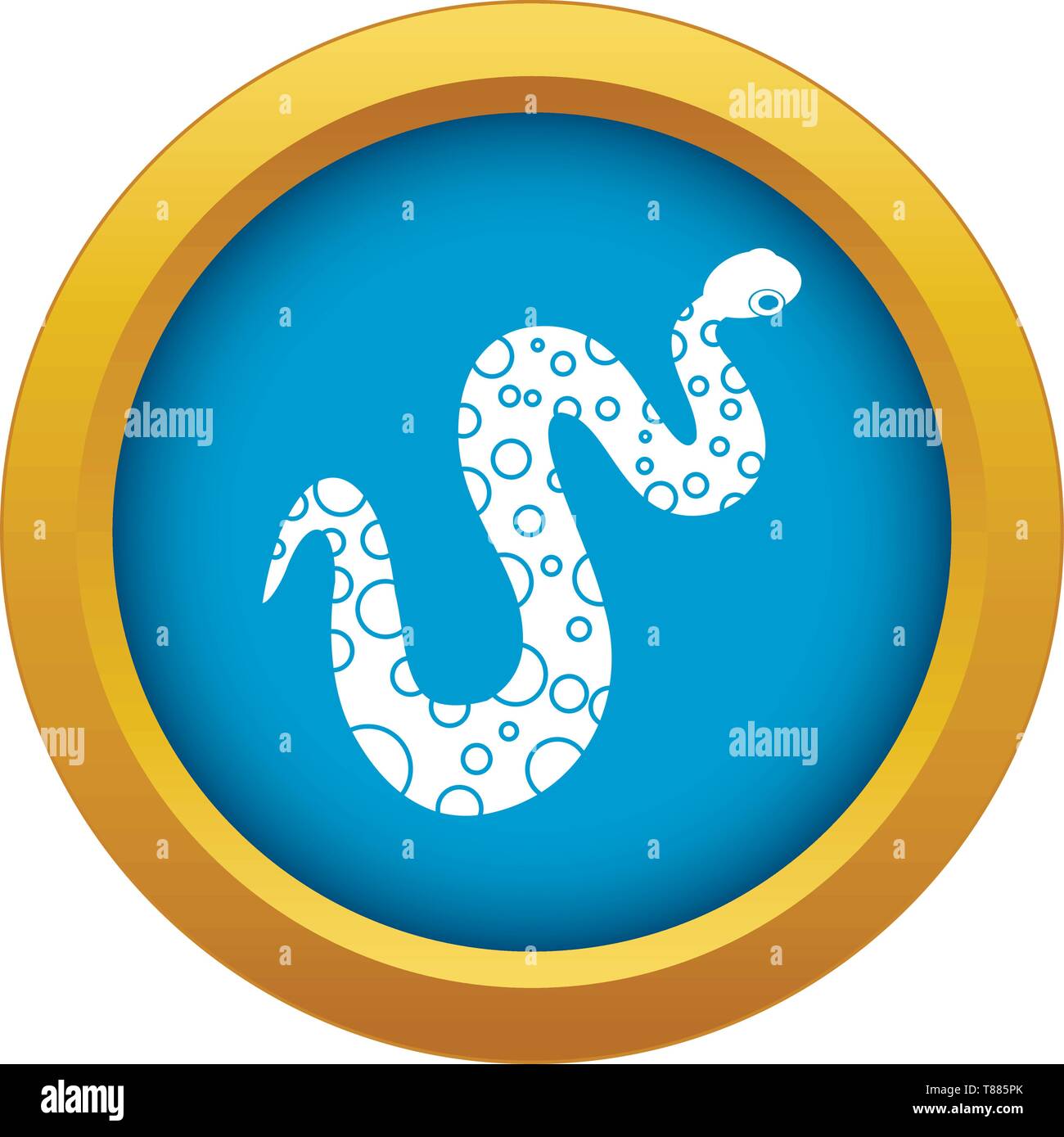 Dotted snake icon blue vector isolated Stock Vector Image & Art - Alamy