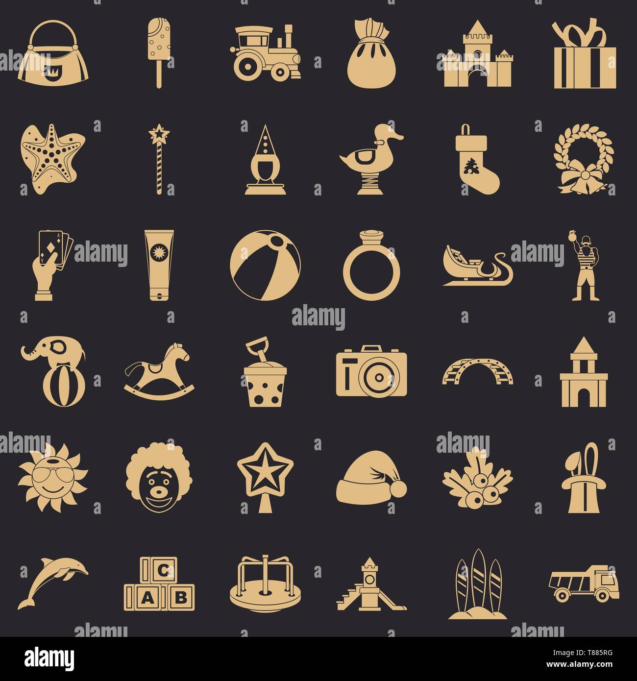 Toy icons set, simple style Stock Vector Image & Art - Alamy