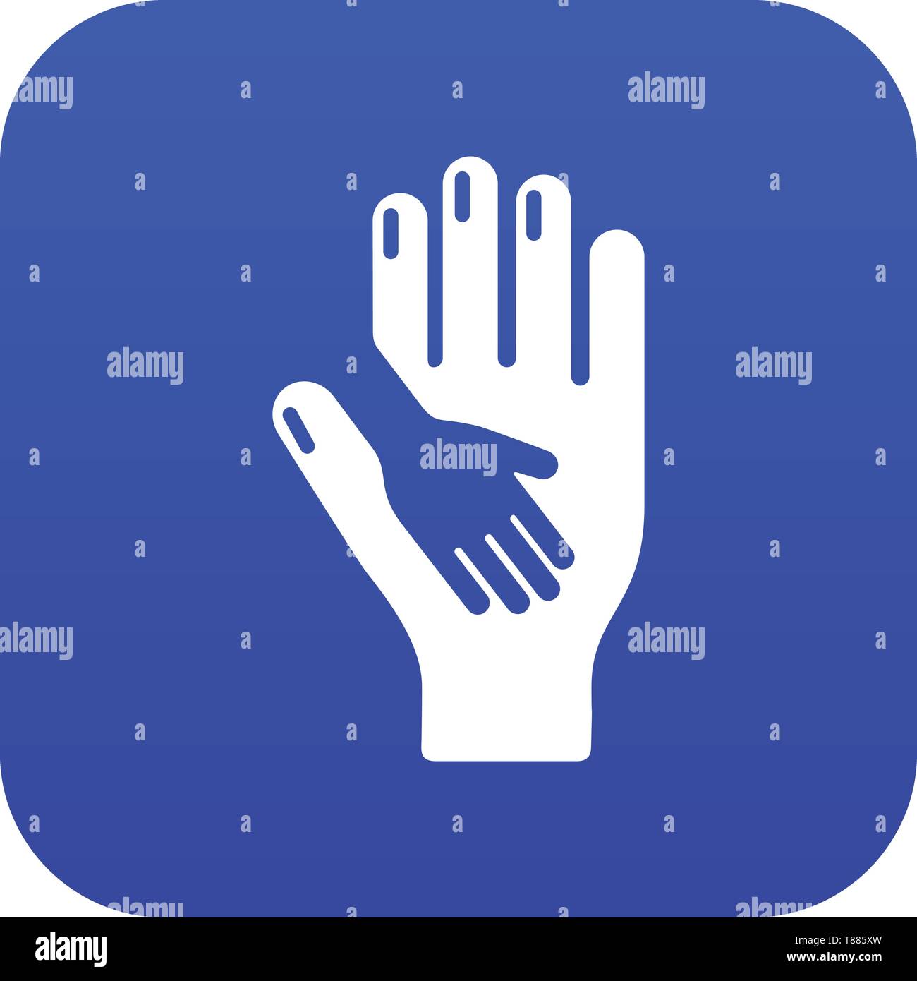 Caring hand icon blue vector Stock Vector Image & Art - Alamy
