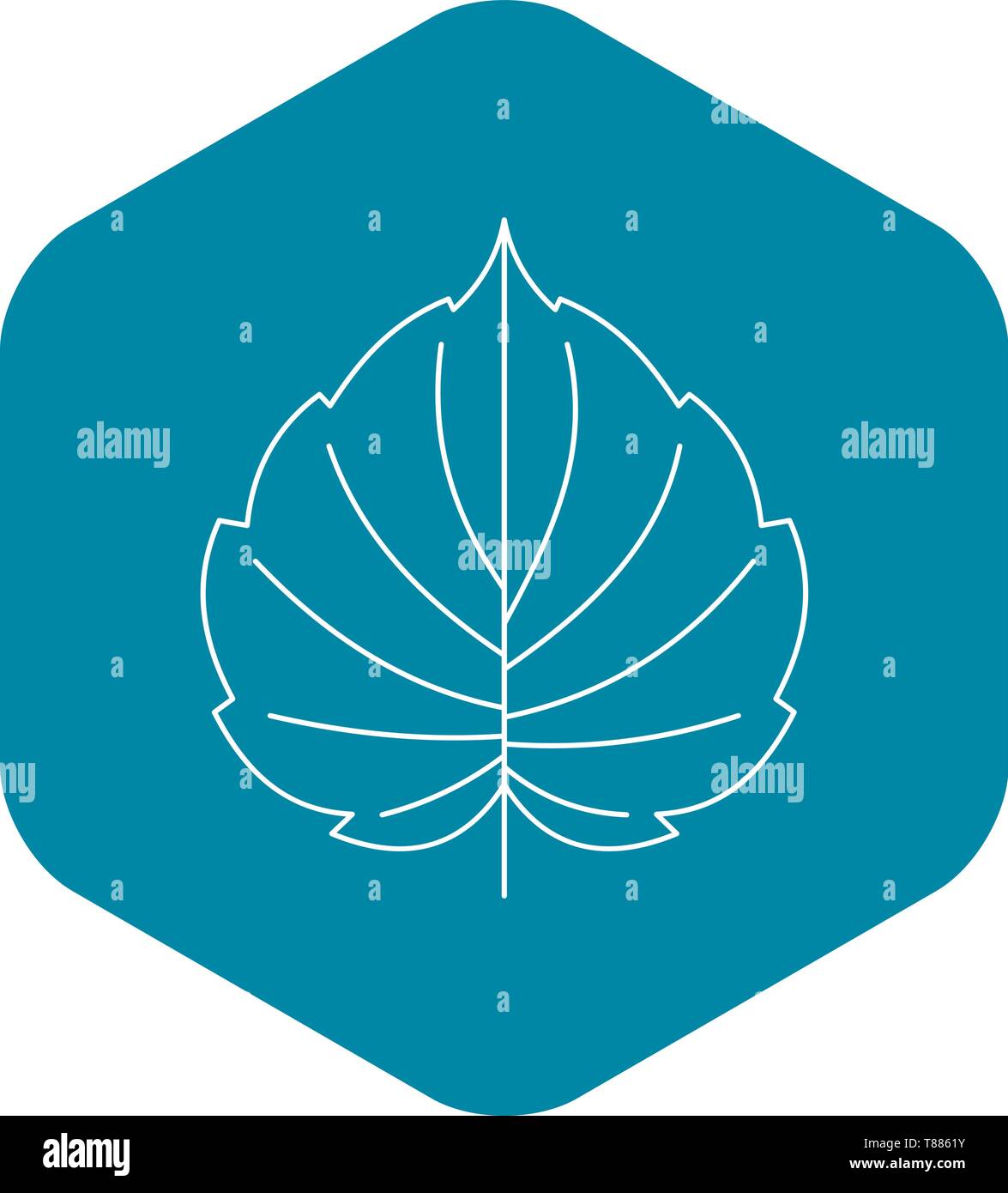 Hazel leaf icon, outline style Stock Vector Image & Art - Alamy