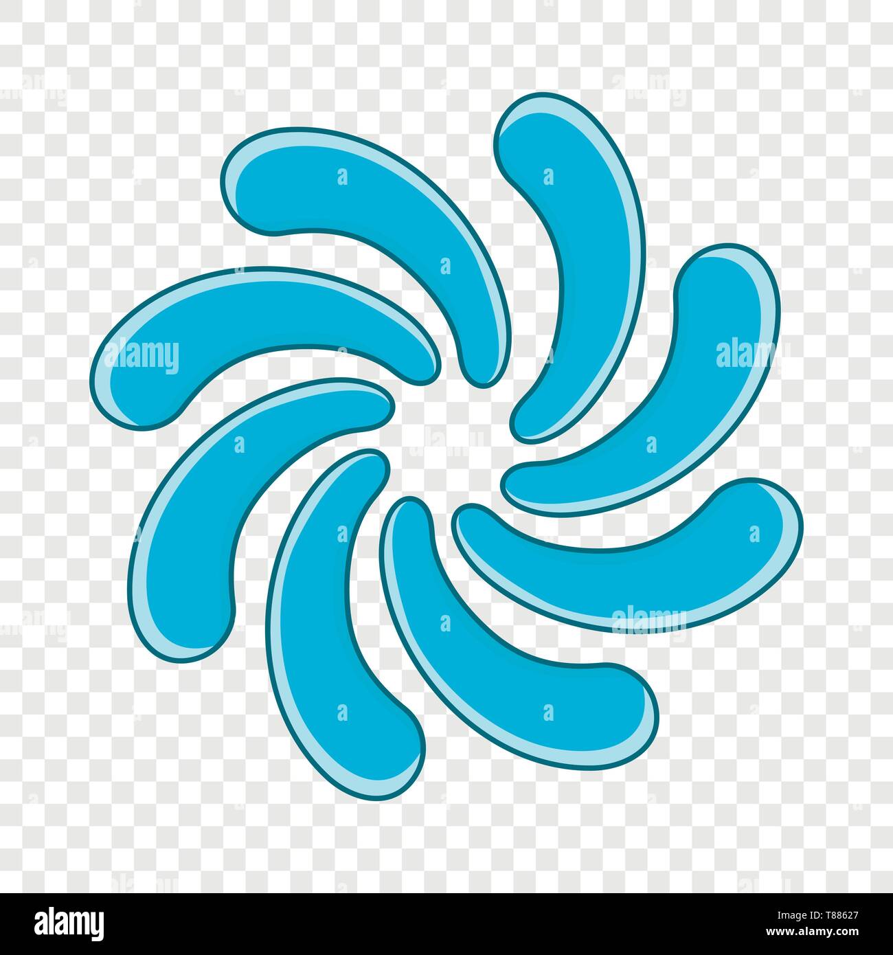 Blue abstract swirl icon, cartoon style Stock Vector Image & Art - Alamy