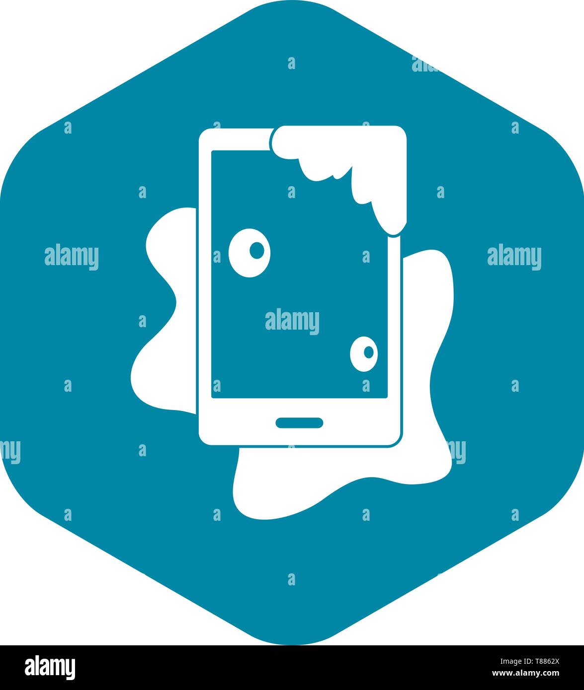 Wet phone icon, simple style Stock Vector Image & Art - Alamy