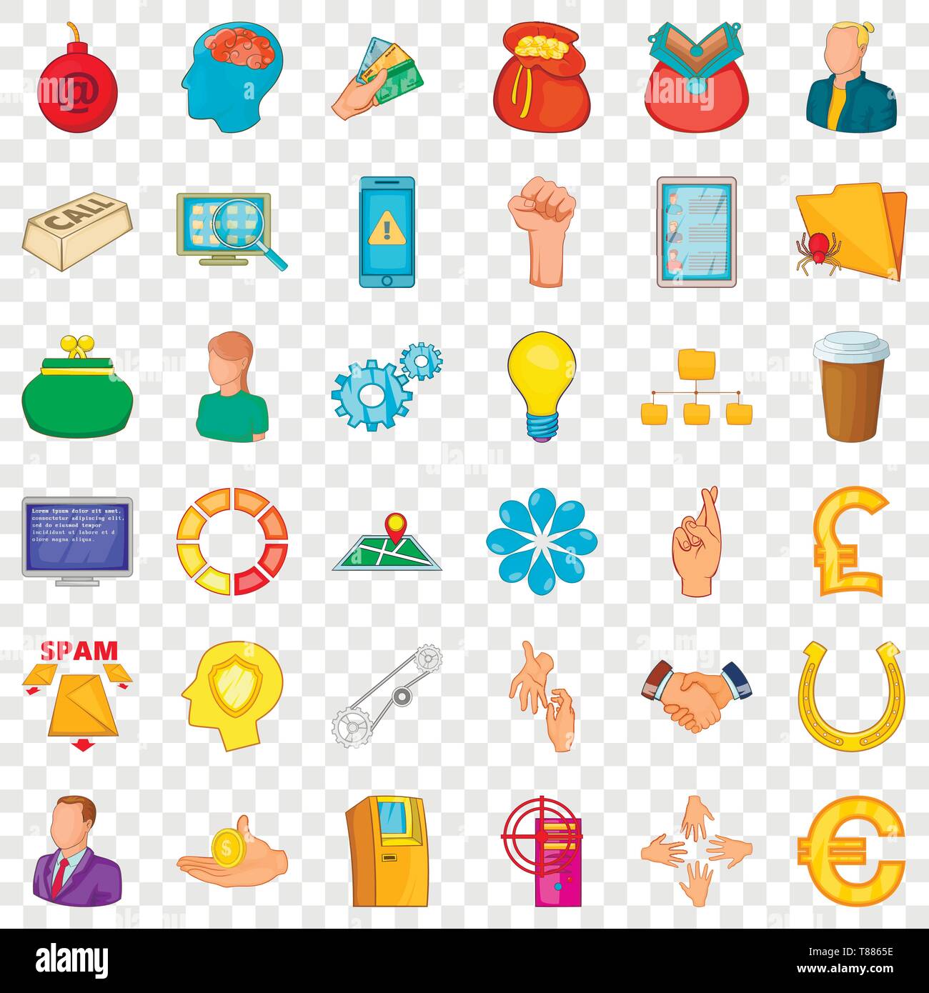 Crew icons set, cartoon style Stock Vector Image & Art - Alamy