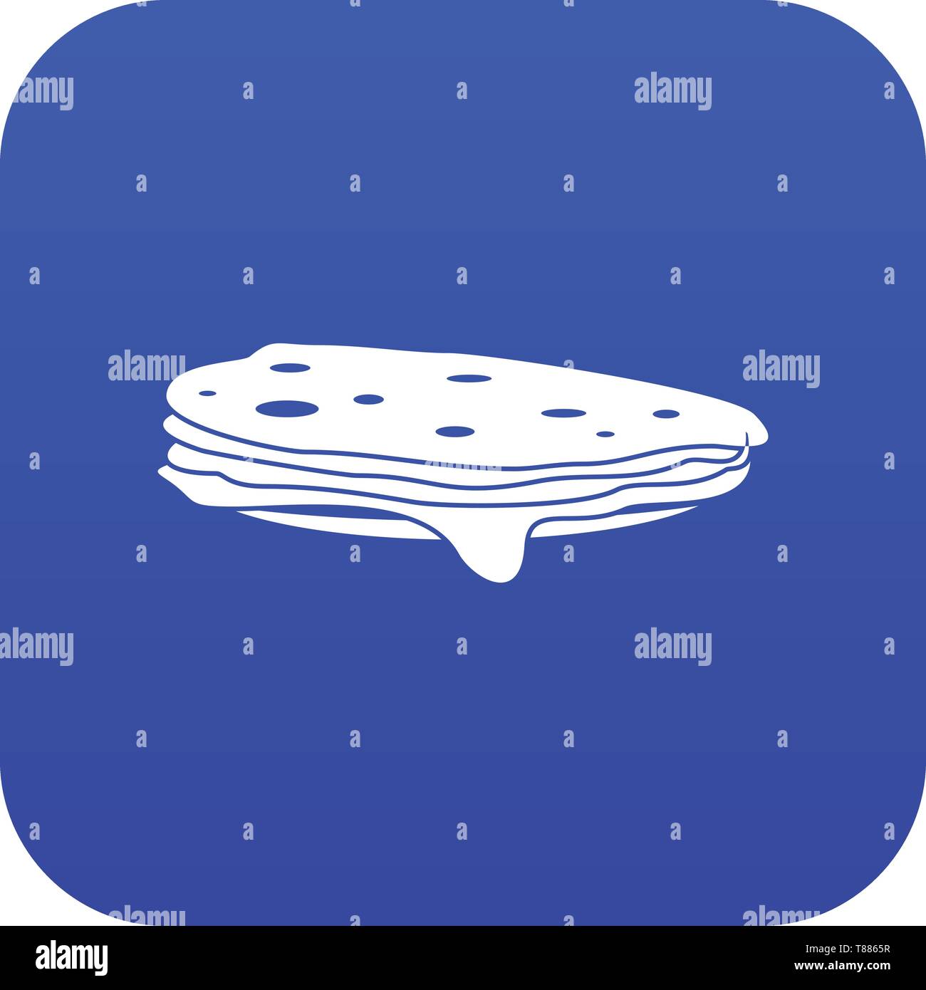 Stack of pancakes icon digital blue Stock Vector Image & Art - Alamy