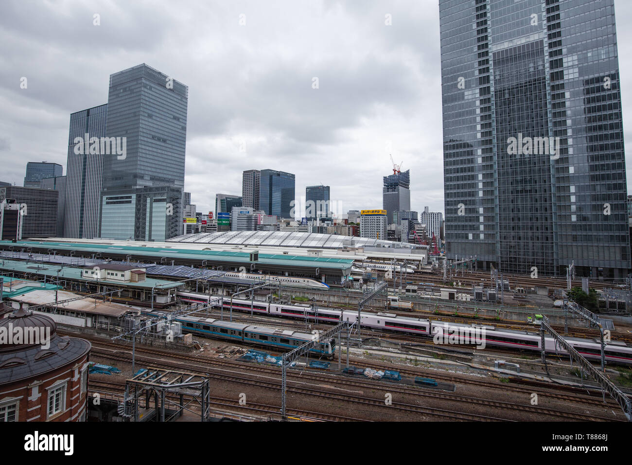 tokyo,japan - oct,8,2018:Many rwailway track lines in tokyo railway ...