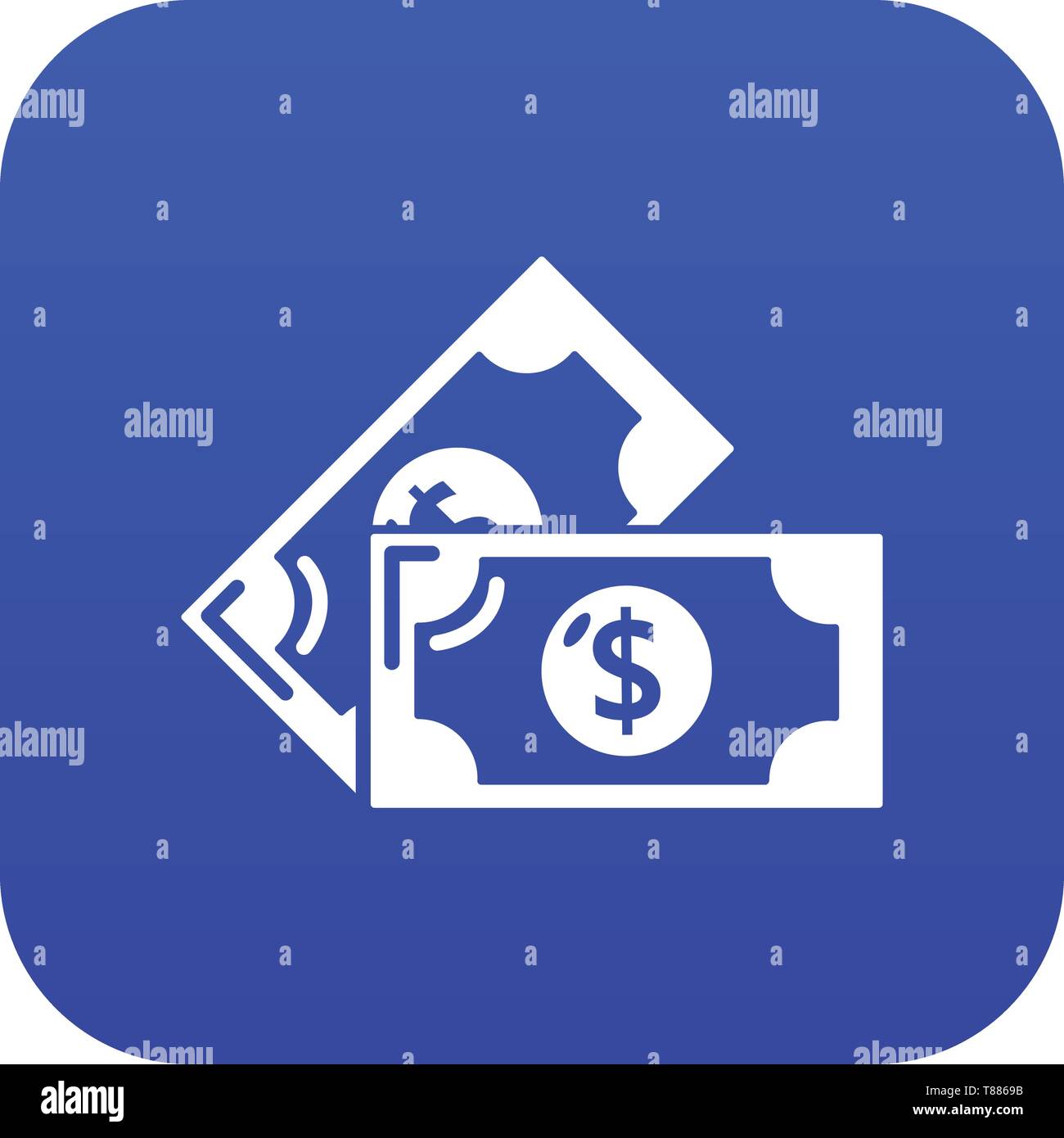 Bank note icon blue vector Stock Vector Image & Art - Alamy