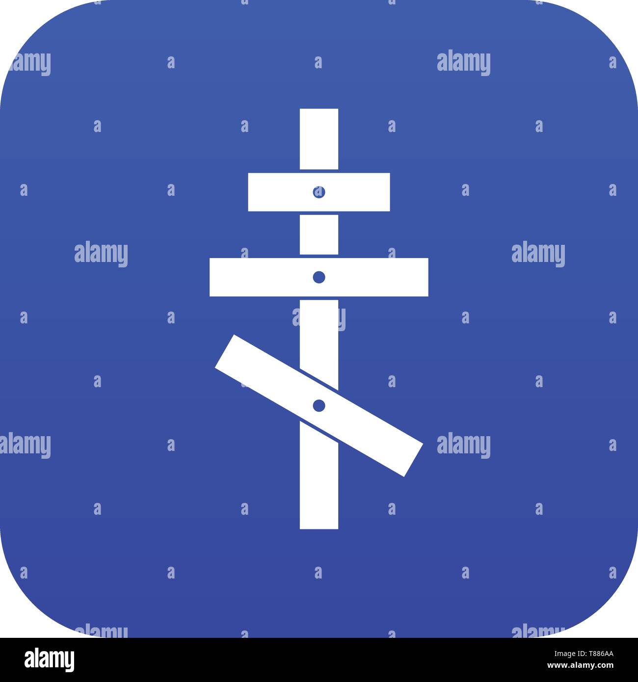 Orthodox cross icon digital blue Stock Vector Image & Art - Alamy