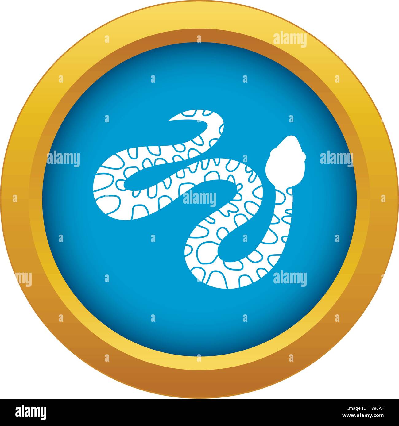 Spotted snake icon blue vector isolated Stock Vector Image & Art - Alamy