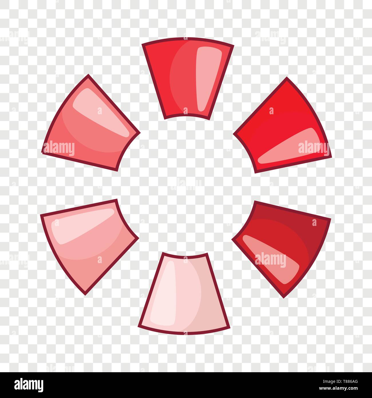 Abstract red circle icon, cartoon style Stock Vector Image & Art - Alamy