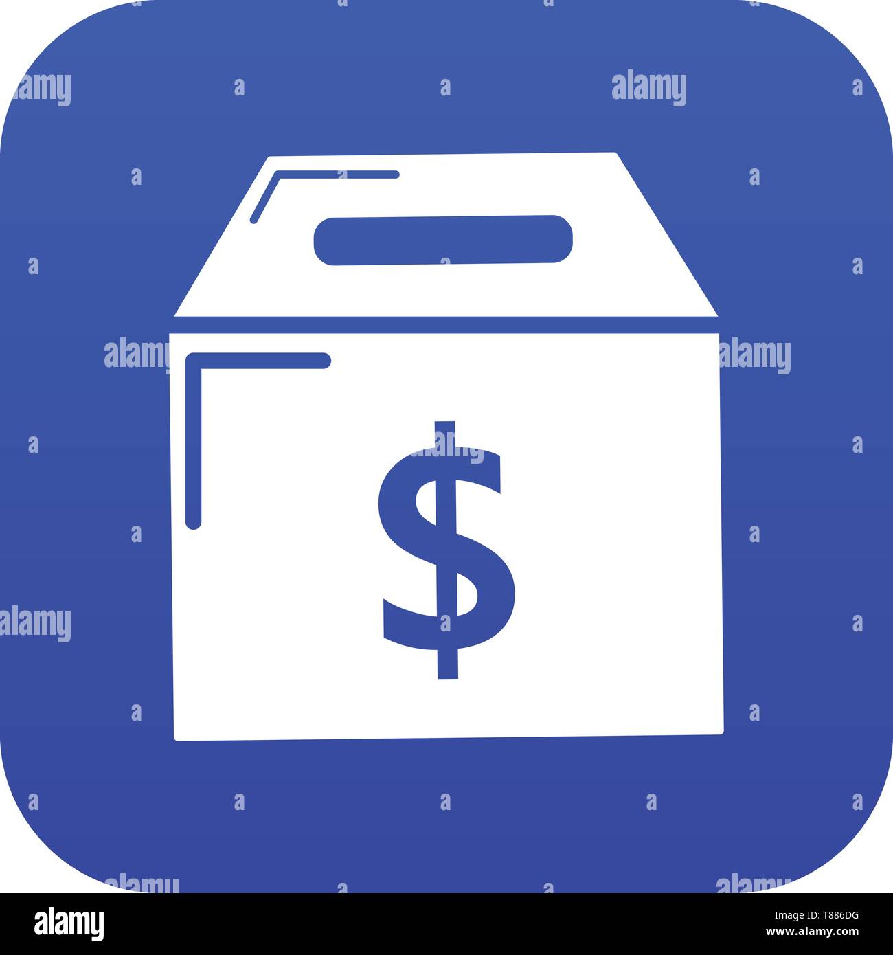 Box money icon blue vector Stock Vector Image & Art - Alamy