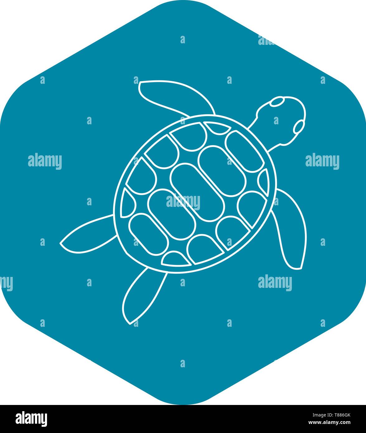 Tortoise icon, outline style Stock Vector Image & Art - Alamy