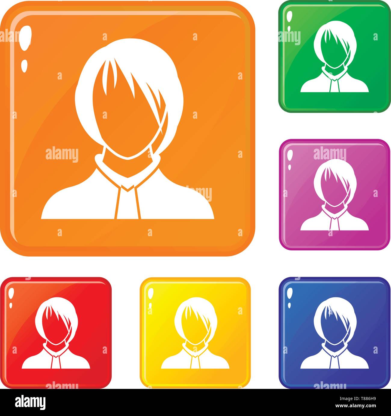 Woman icons set vector color Stock Vector Image & Art - Alamy