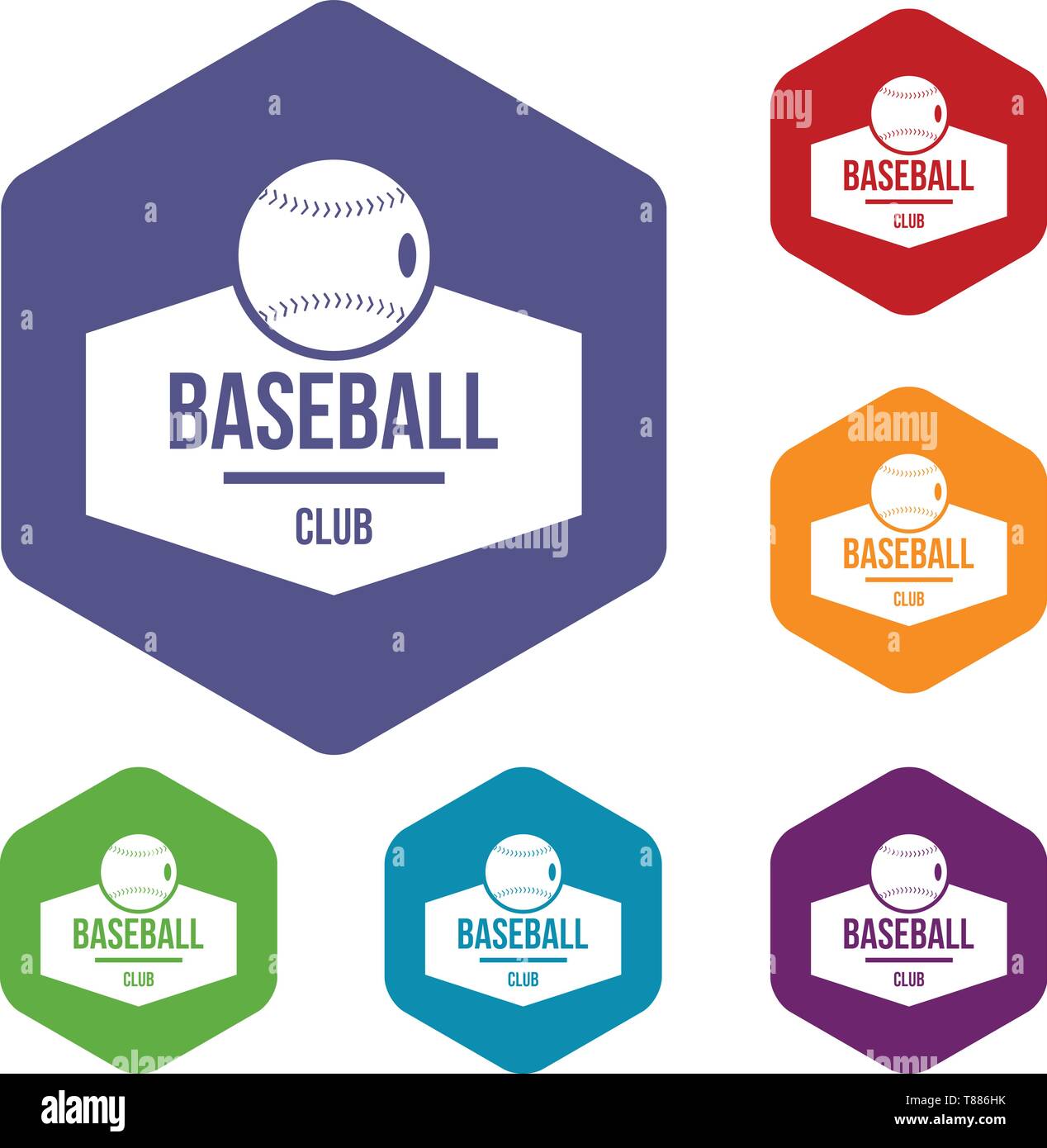 Baseball icons vector hexahedron Stock Vector Image & Art - Alamy