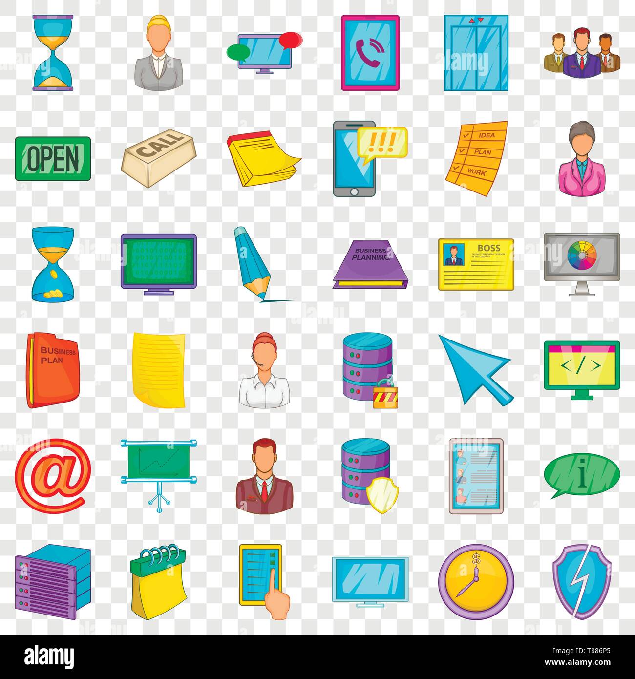 Department icons set, cartoon style Stock Vector Image & Art - Alamy