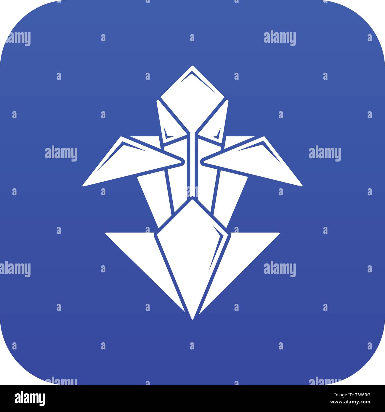 Origami flower icon blue vector Stock Vector Image & Art - Alamy