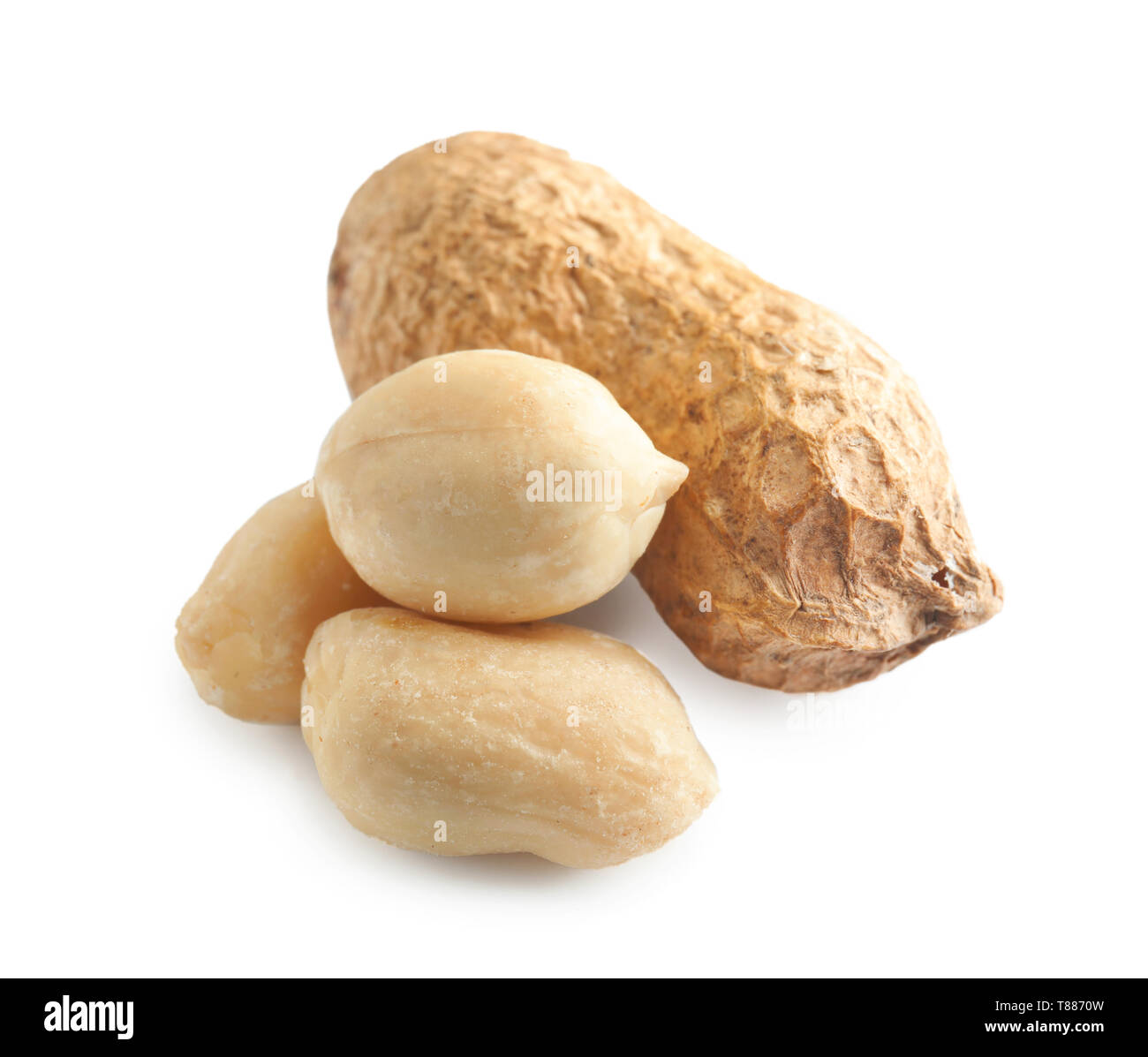 Tasty peanuts on white background Stock Photo - Alamy