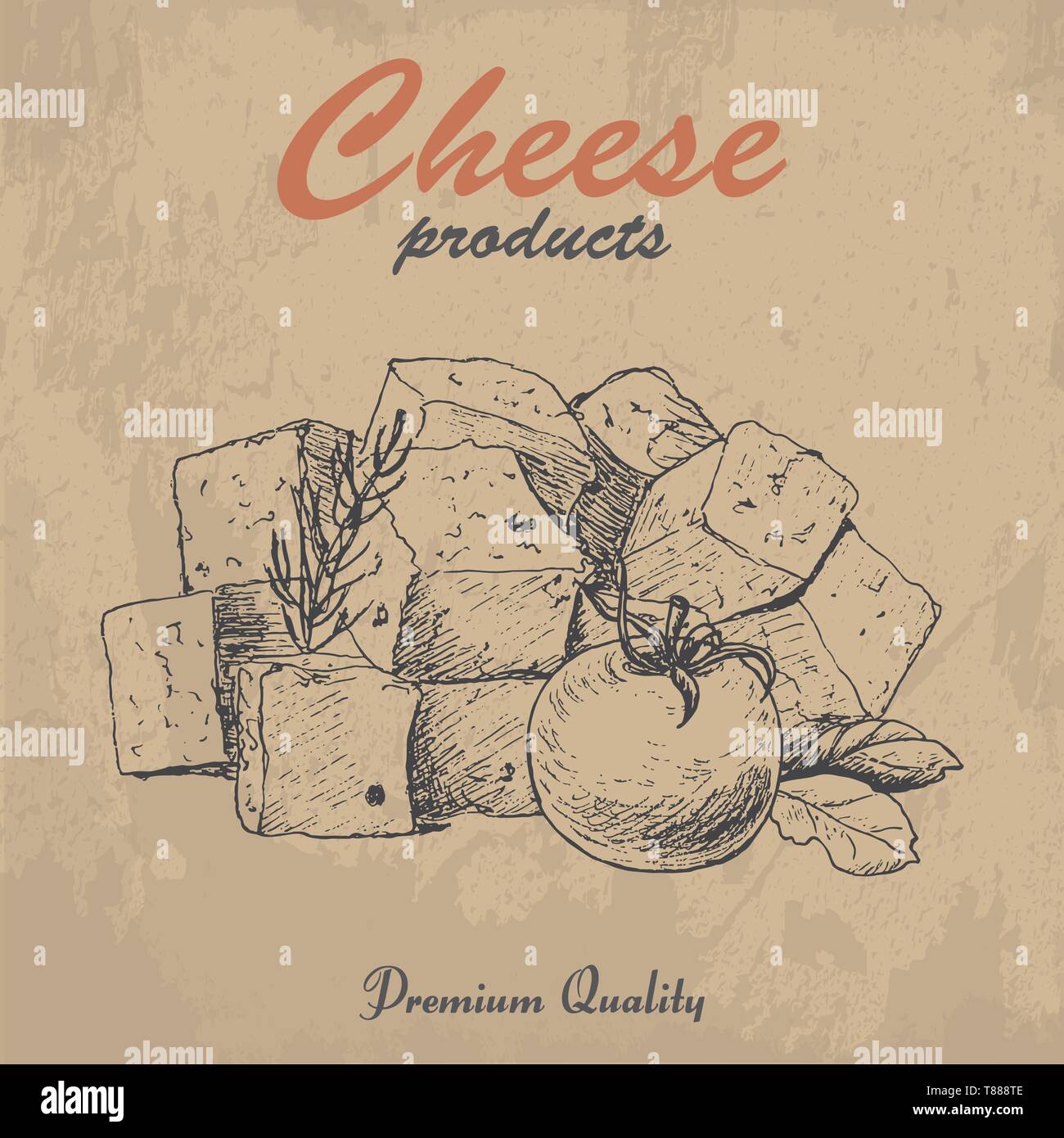 Vector background with cheese. Vector illustration for your design ...