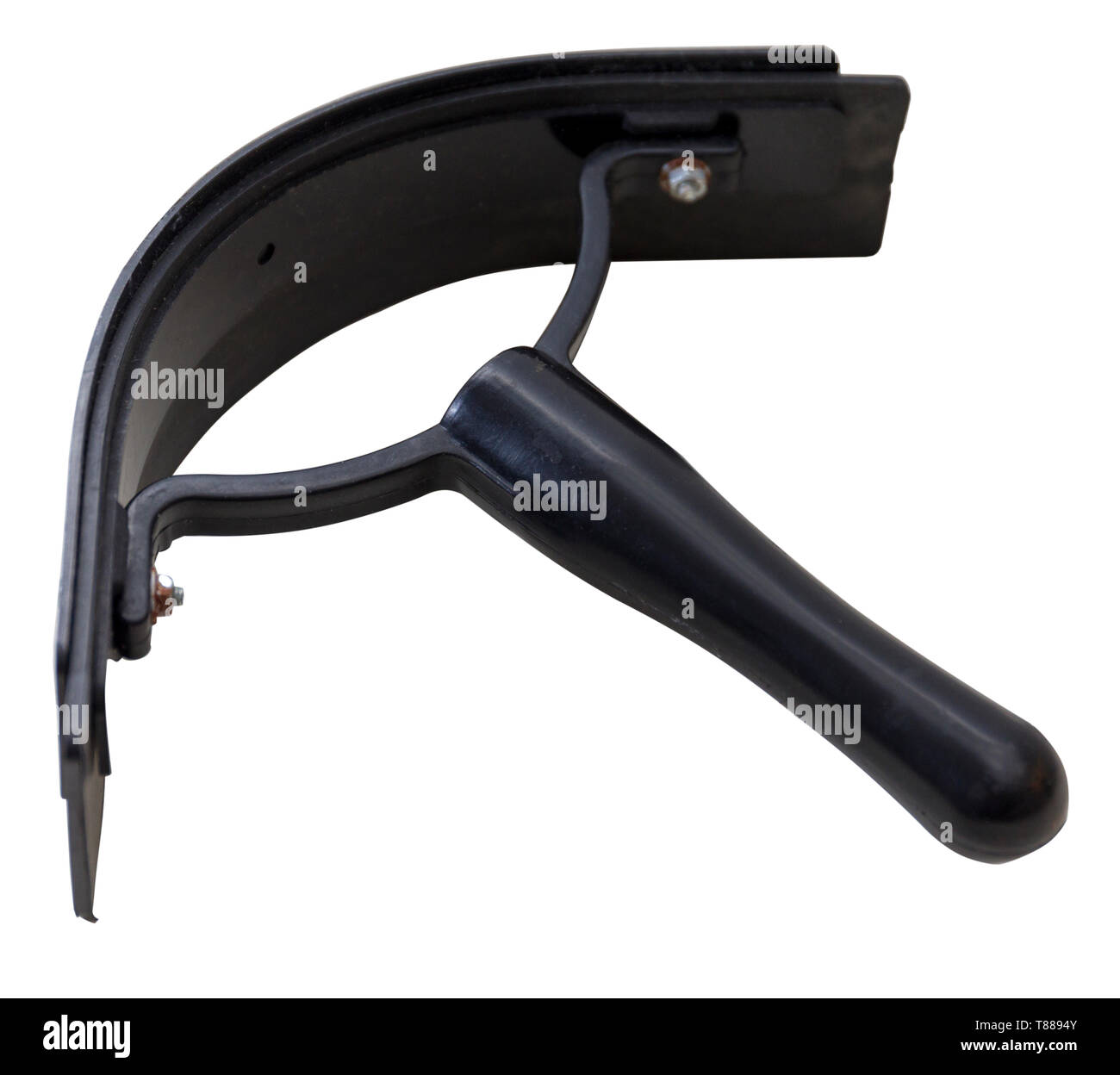 Horse sweat scraper, a typical equestrian tool used for grooming, cut ...