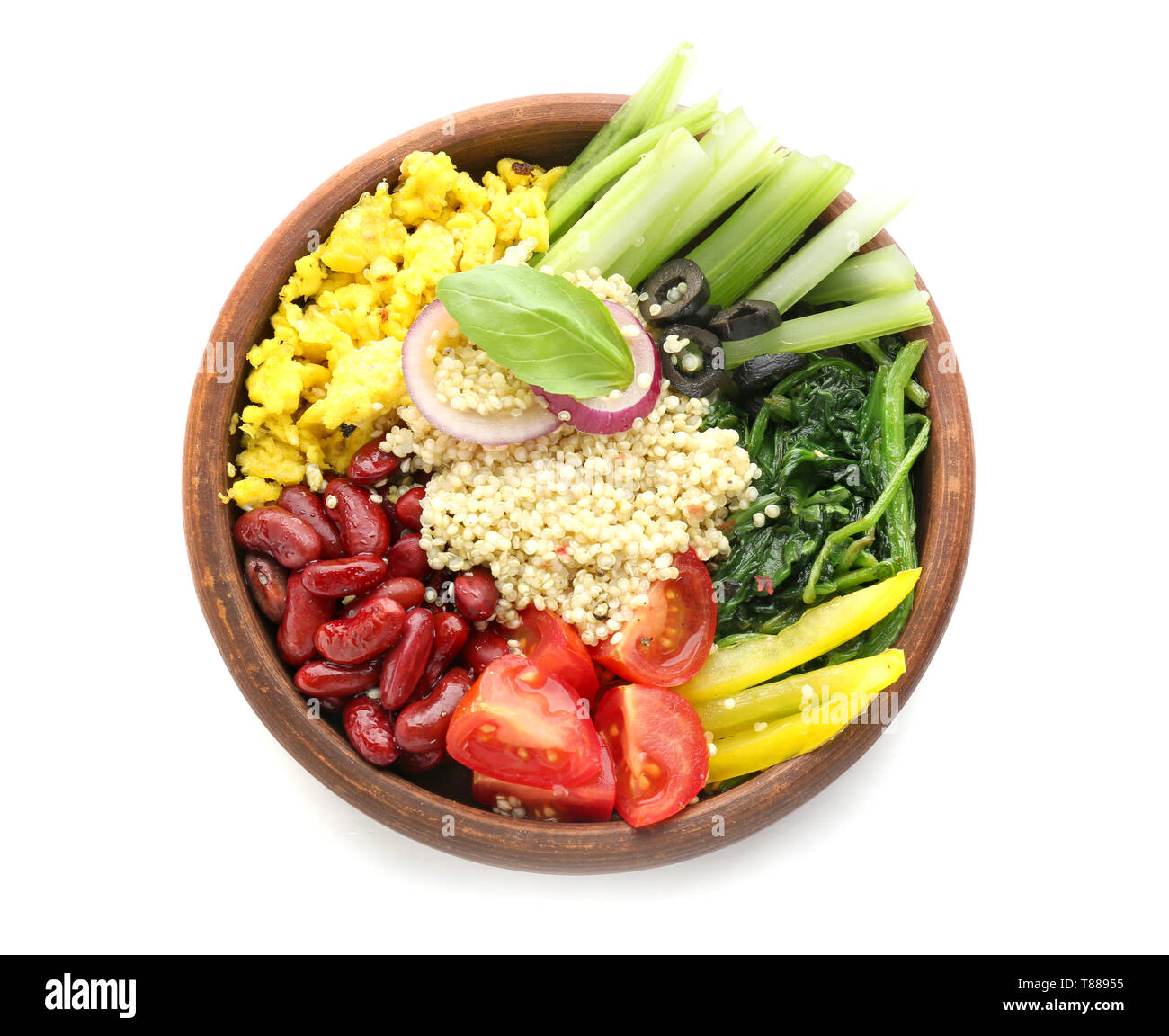 Quinoa salad top view Cut Out Stock Images & Pictures - Alamy
