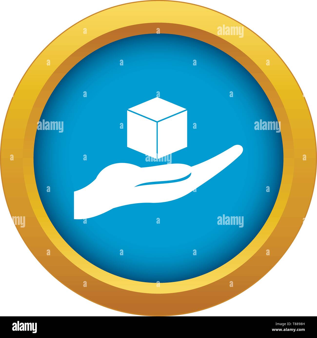 Cube 3d model icon blue vector isolated Stock Vector Image & Art - Alamy