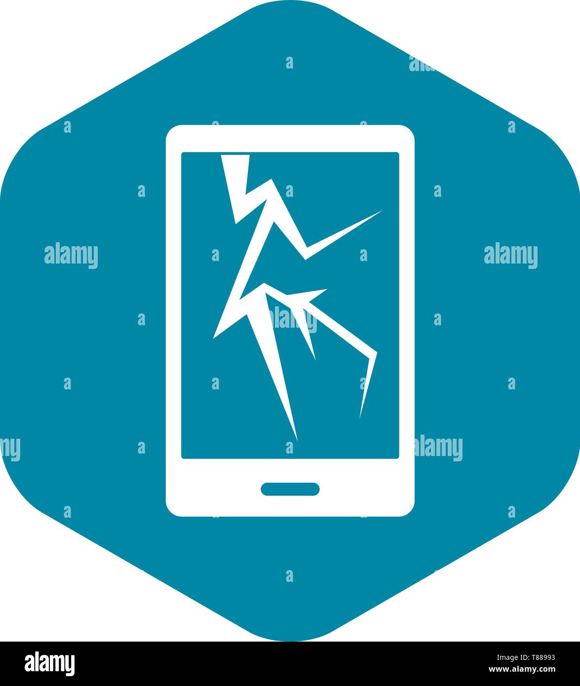 Cracked phone icon, simple style Stock Vector Image & Art - Alamy