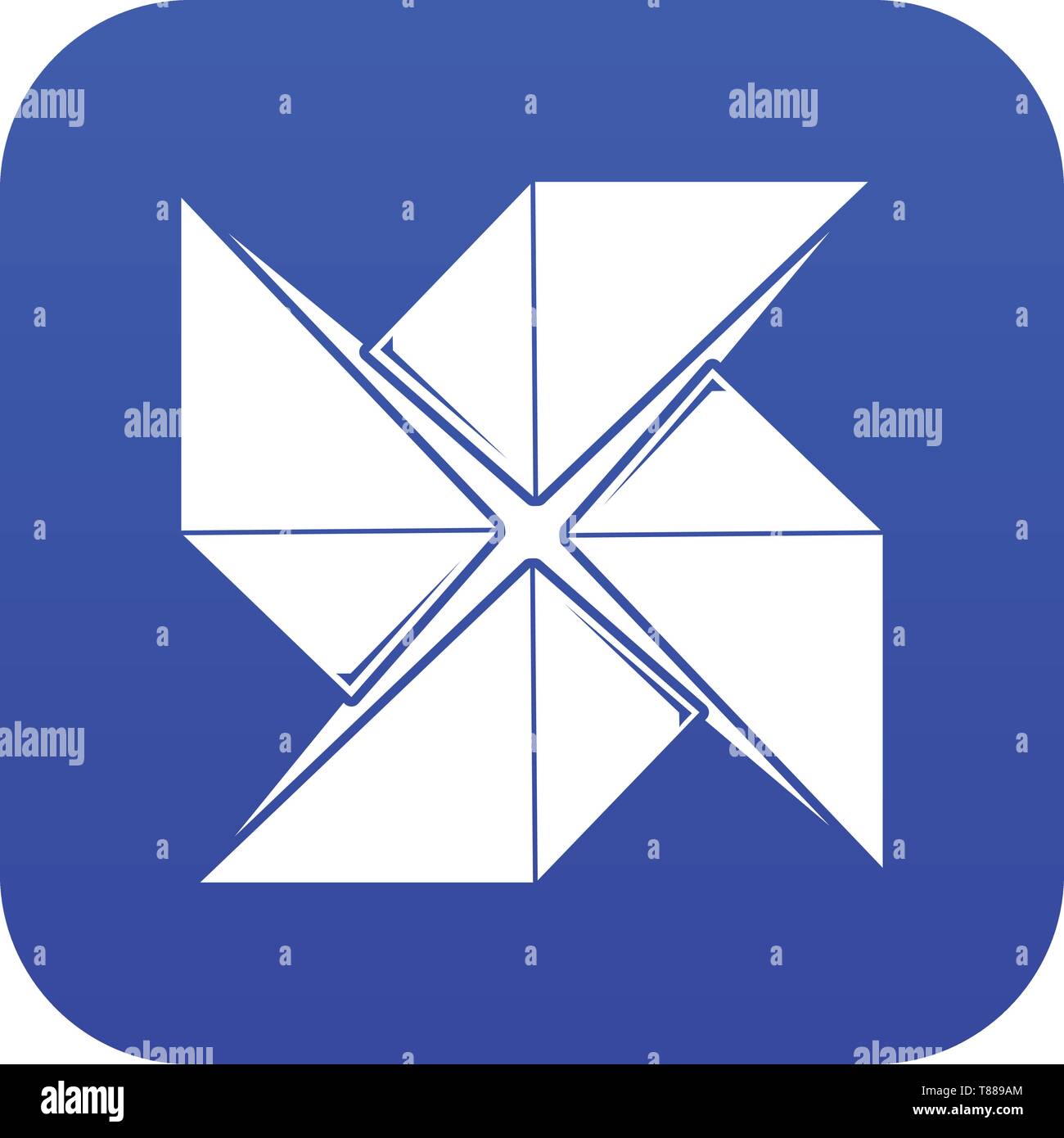 Origami shuriken icon blue vector Stock Vector Image & Art - Alamy