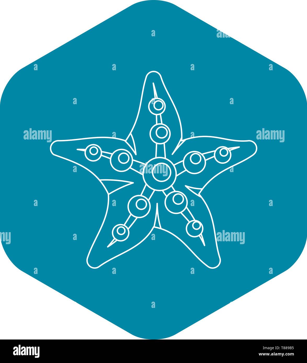 Sea star icon, outline style Stock Vector Image & Art - Alamy