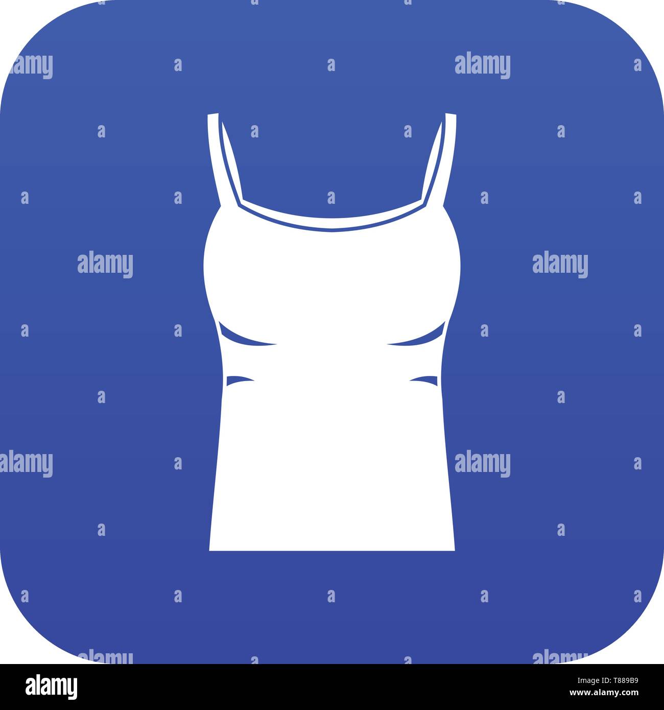 Blank women tank top icon digital blue Stock Vector Image & Art - Alamy