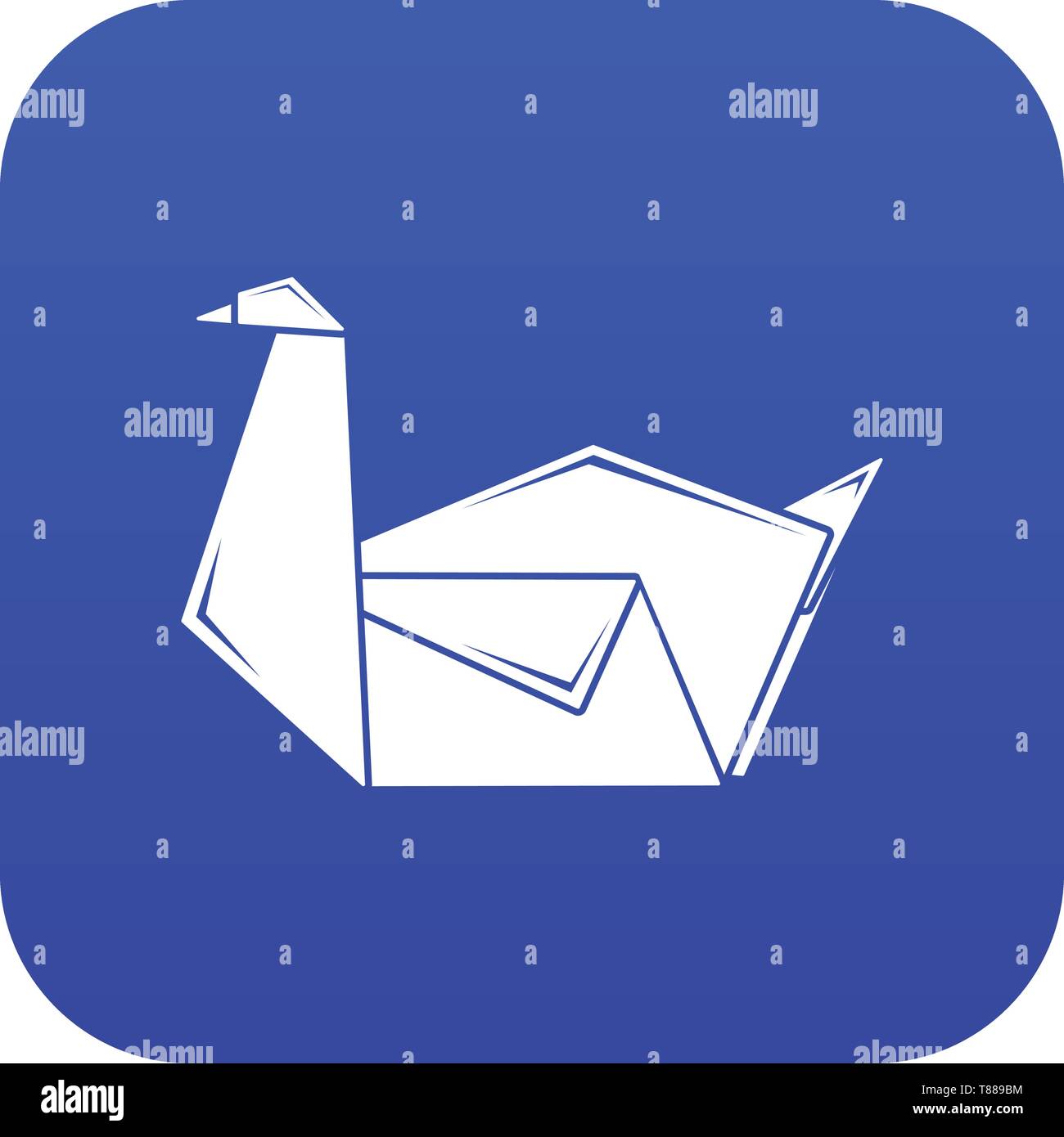 Origami swan icon blue vector Stock Vector Image & Art - Alamy