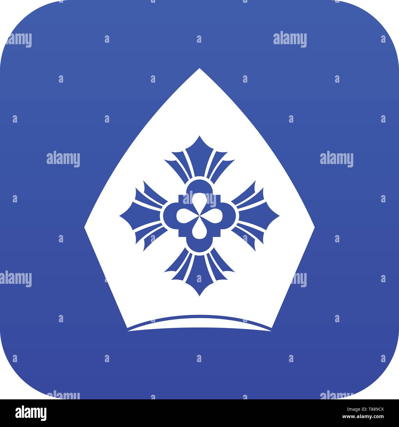 Christian hat icon digital blue Stock Vector Image & Art - Alamy