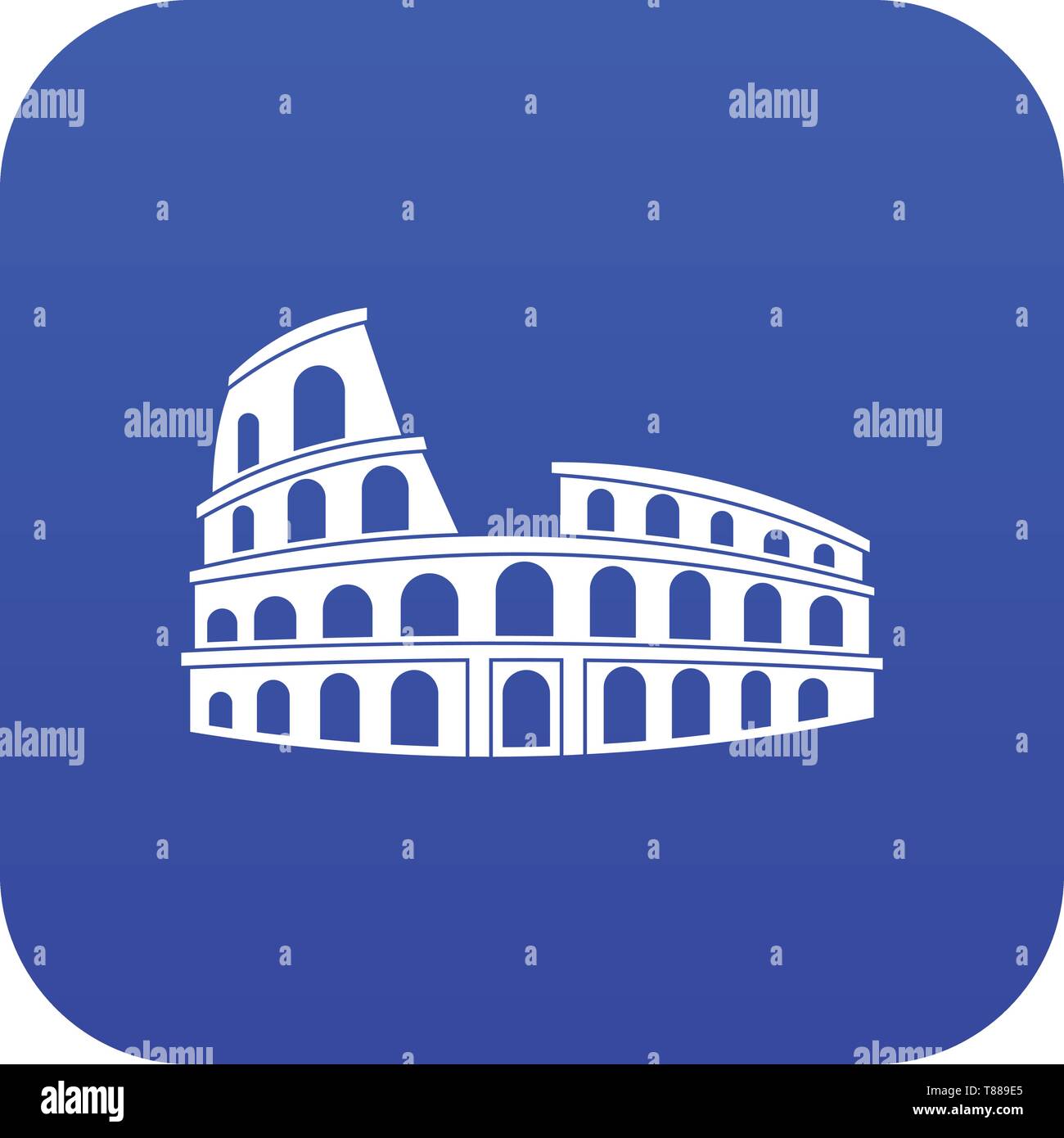 Roman Colosseum icon digital blue Stock Vector Image & Art - Alamy
