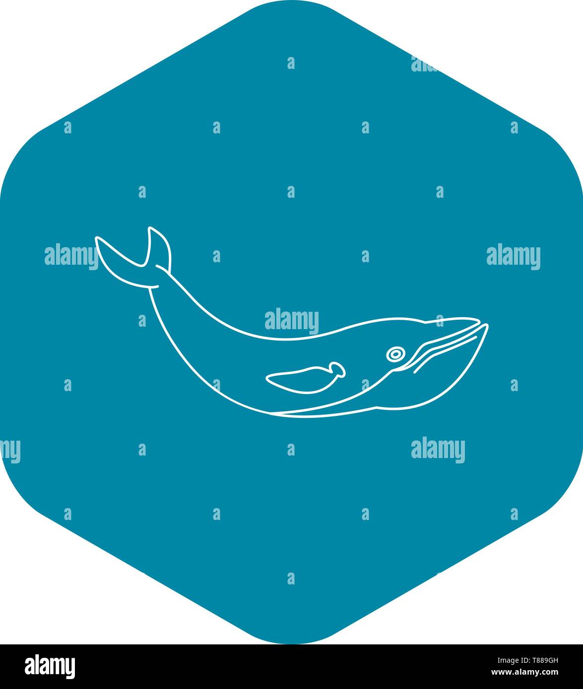 Whale fish icon, outline style Stock Vector Image & Art - Alamy