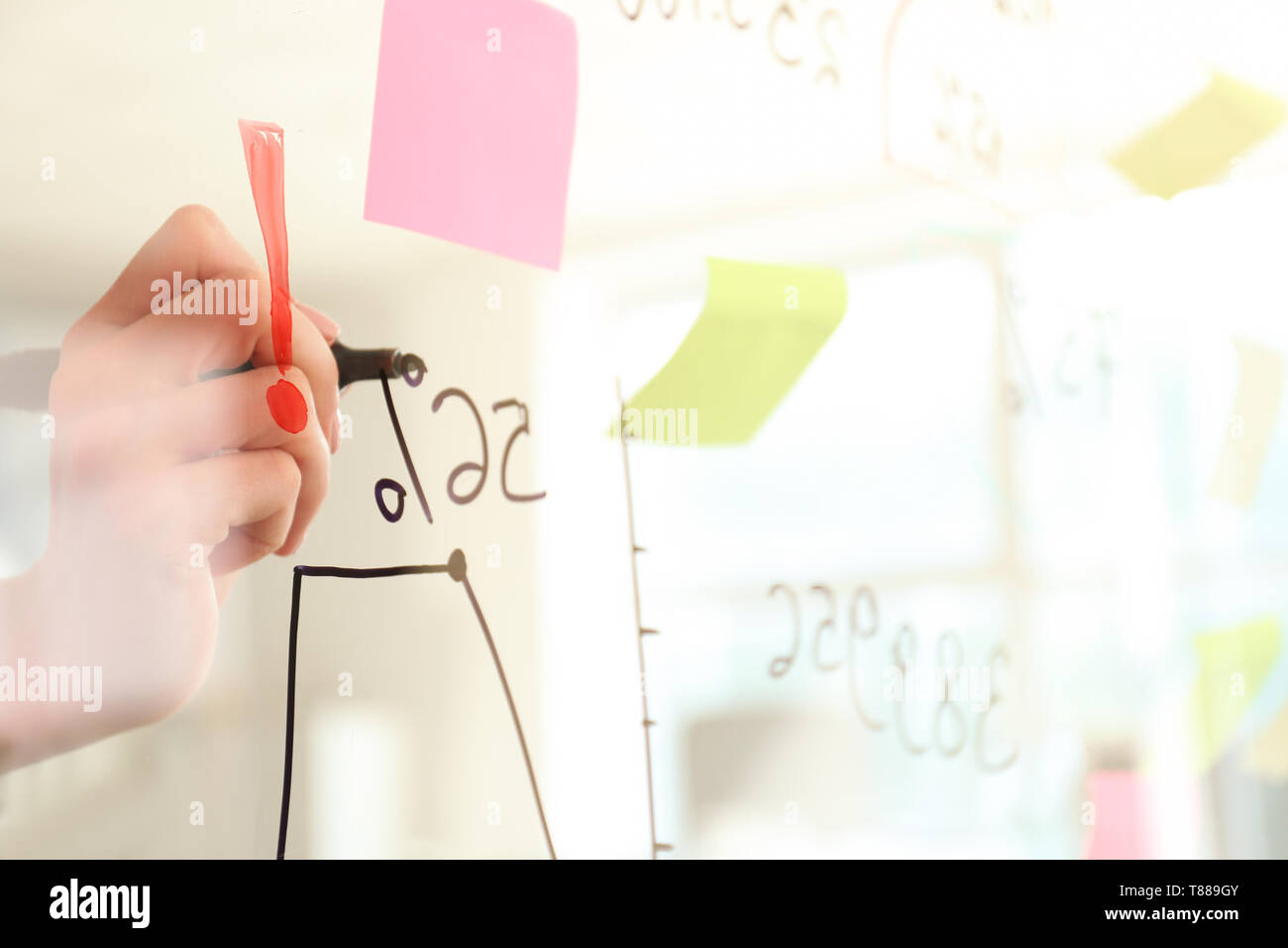 Hand writing transparent diagram hi-res stock photography and images ...